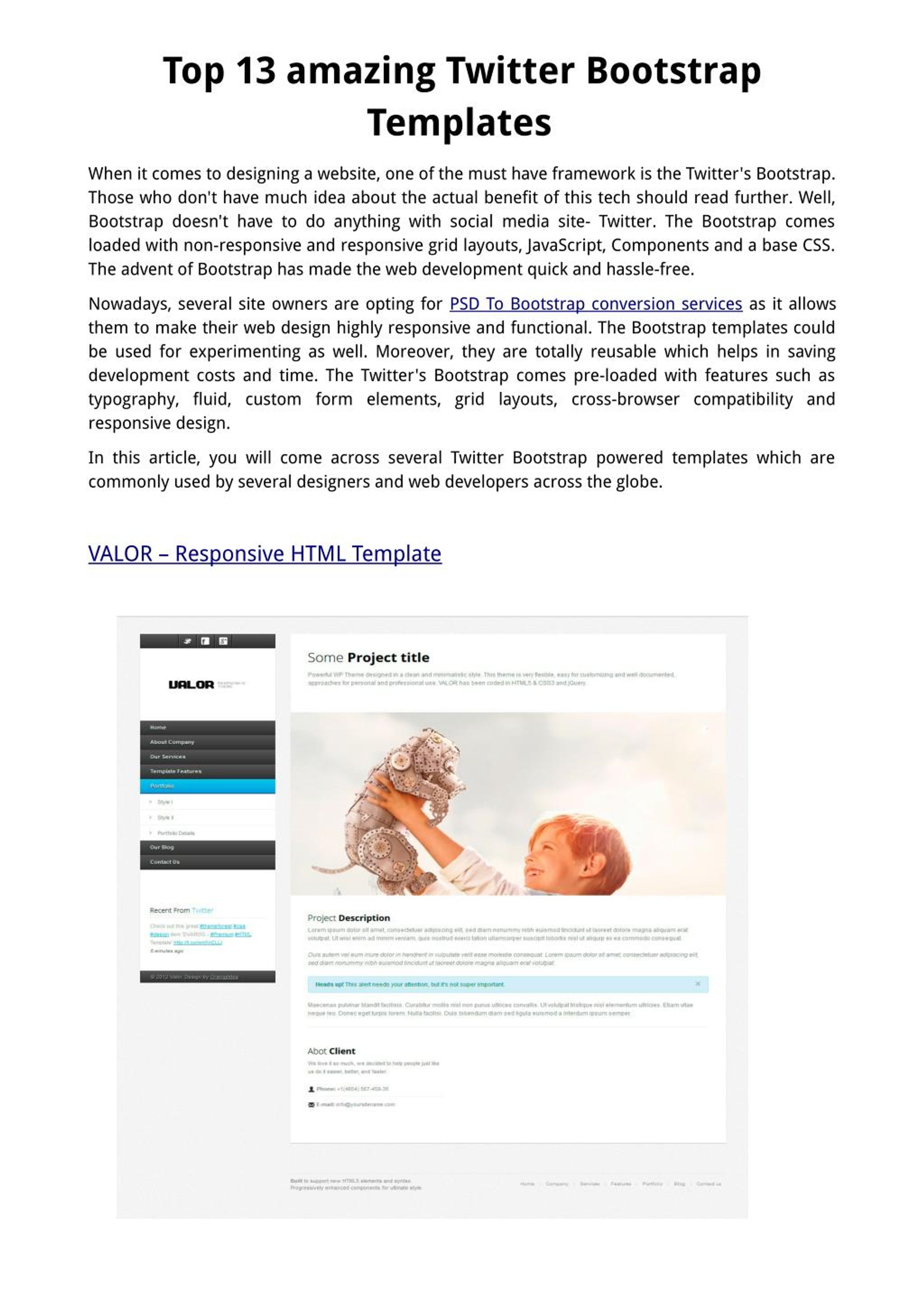 PPT - Top 13 amazing Twitter Bootstrap Templates PowerPoint ...