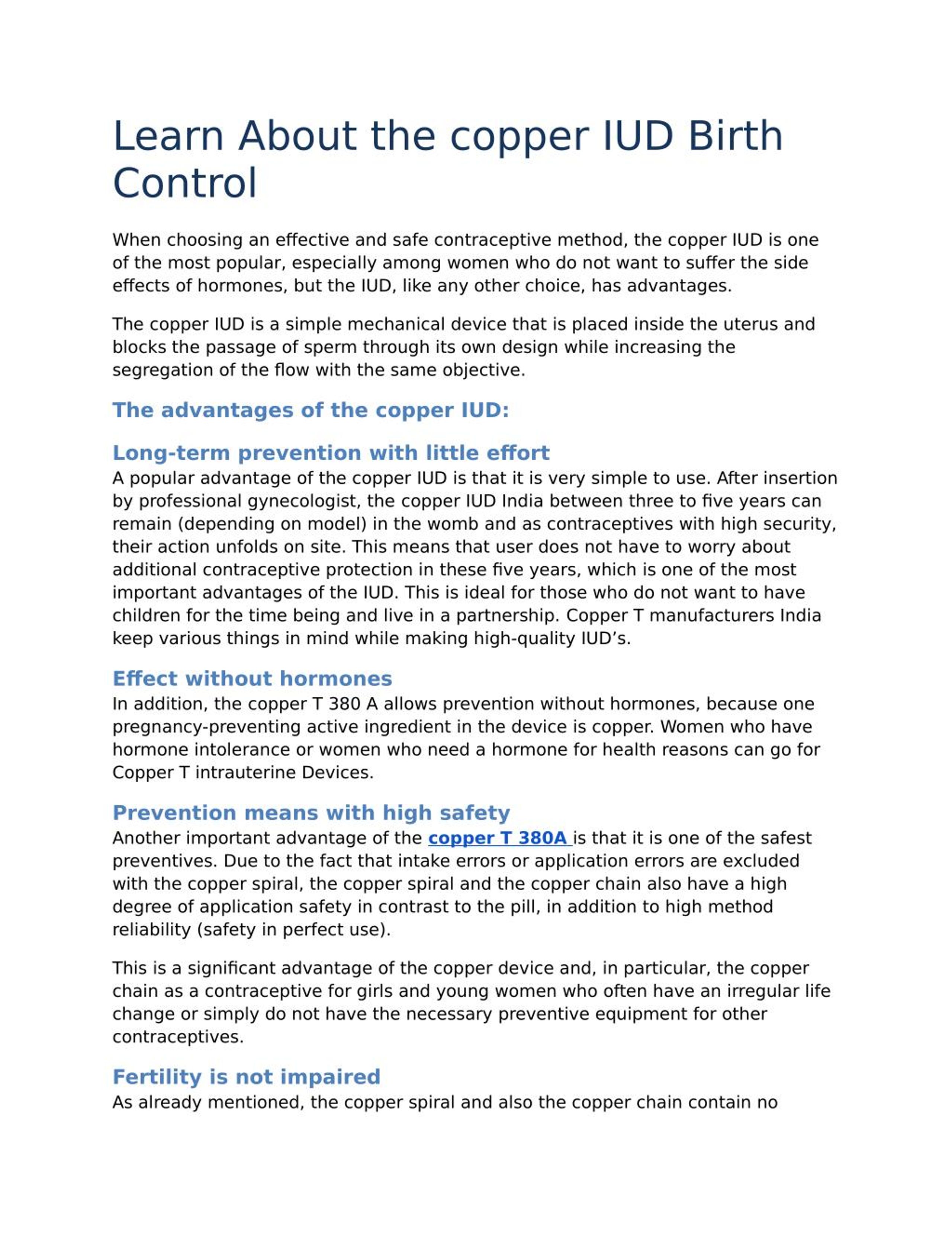 PPT - Learn About the copper IUD Birth Control PowerPoint Presentation ...