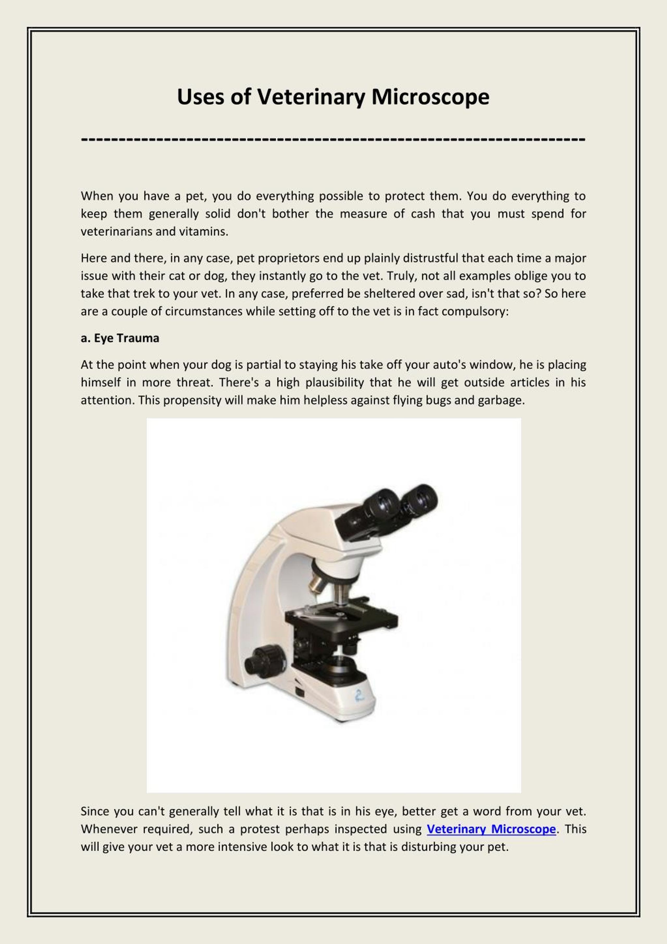 PPT - Uses of Veterinary Microscope PowerPoint Presentation, free ...