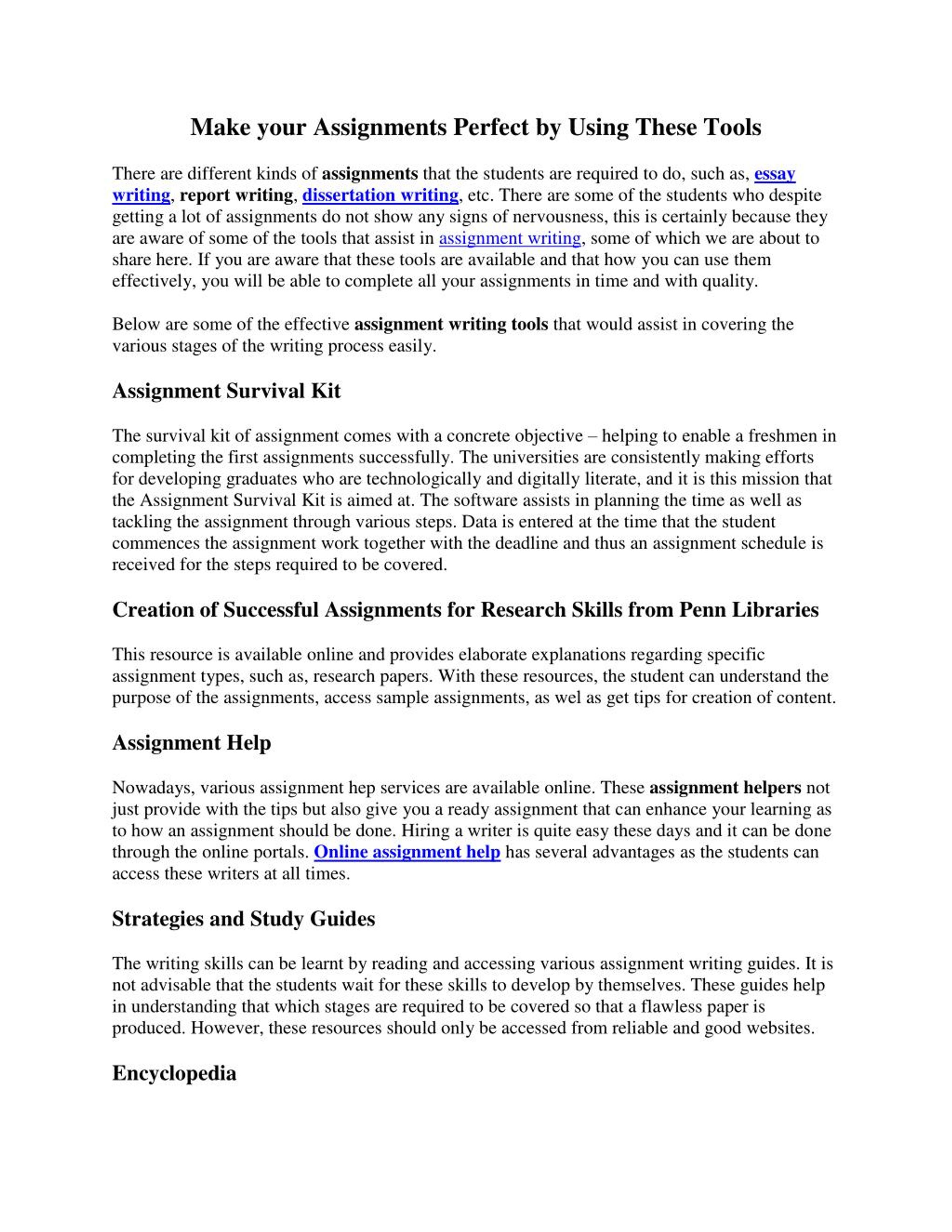 PPT - Make your Assignments Perfect by Using These Tools PowerPoint ...