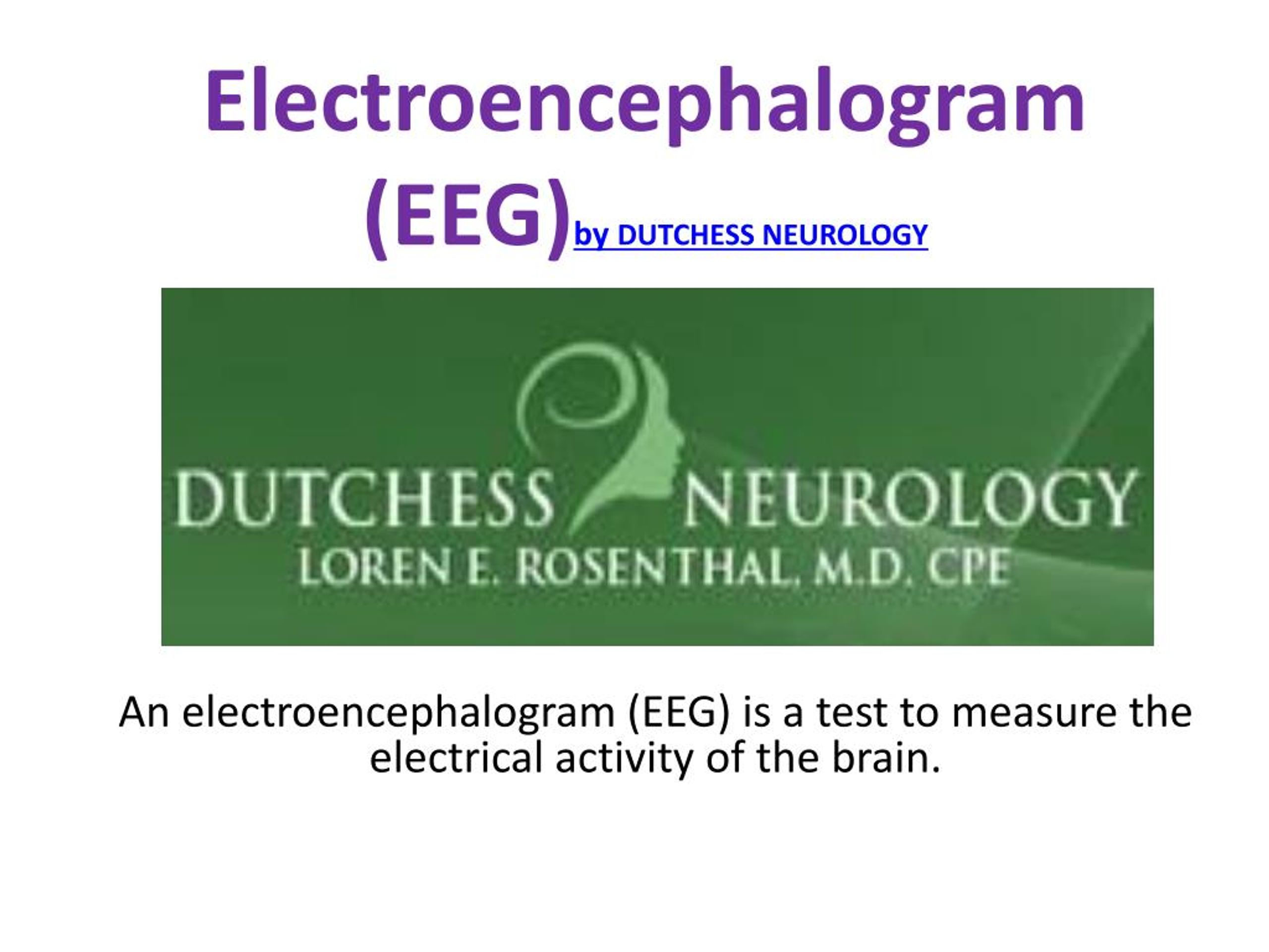PPT - Electroencephalogram(EEG) PowerPoint Presentation, free download ...
