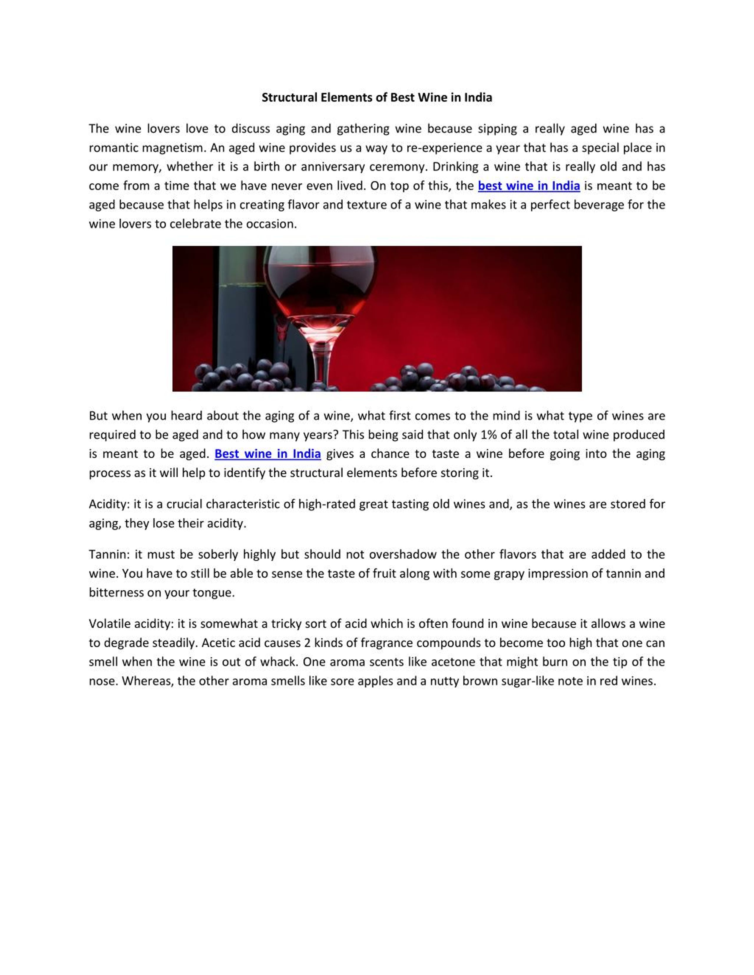 PPT - Structural Elements of Best Wine in India PowerPoint Presentation ...
