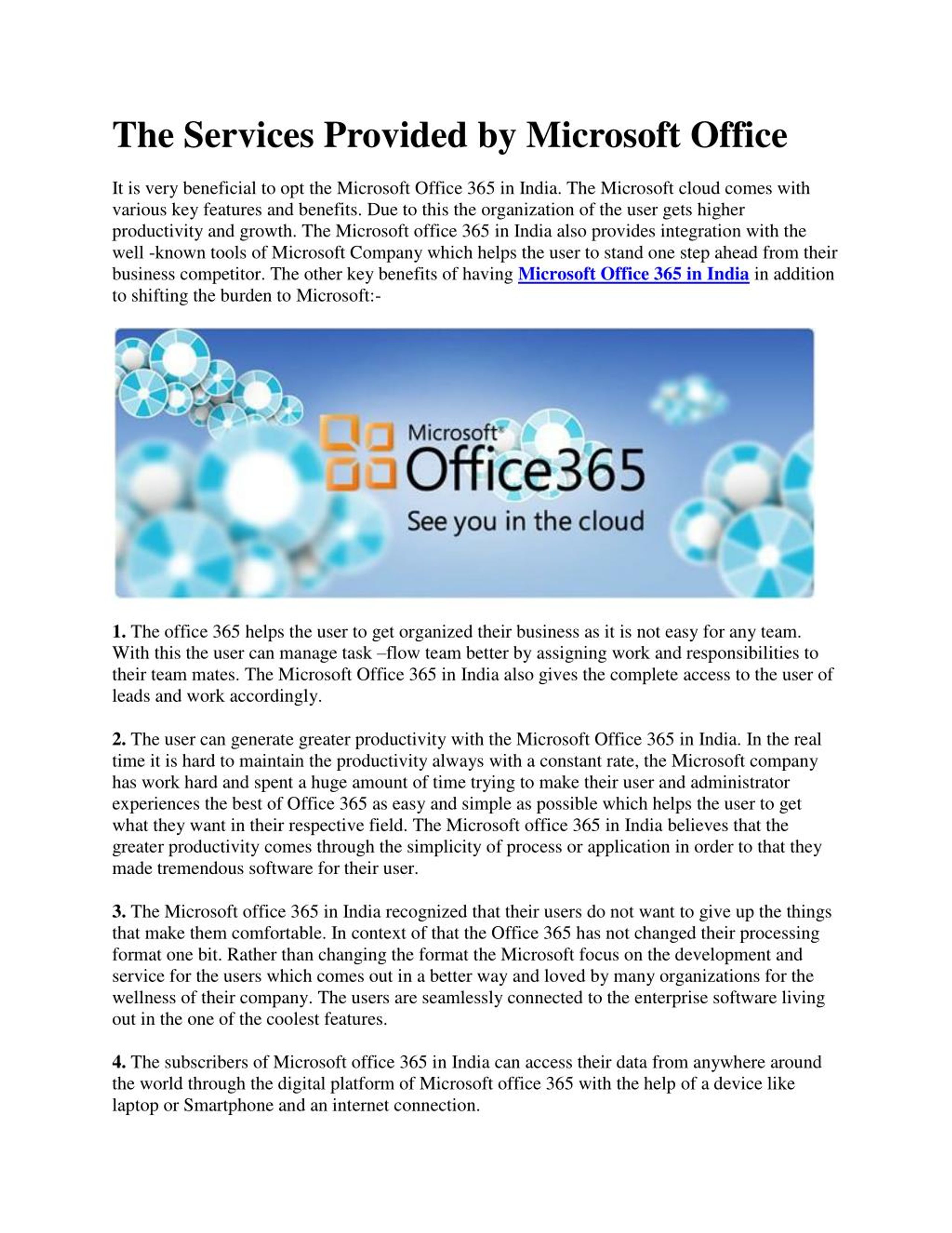 PPT - The Services Provided by Microsoft Office PowerPoint Presentation ...