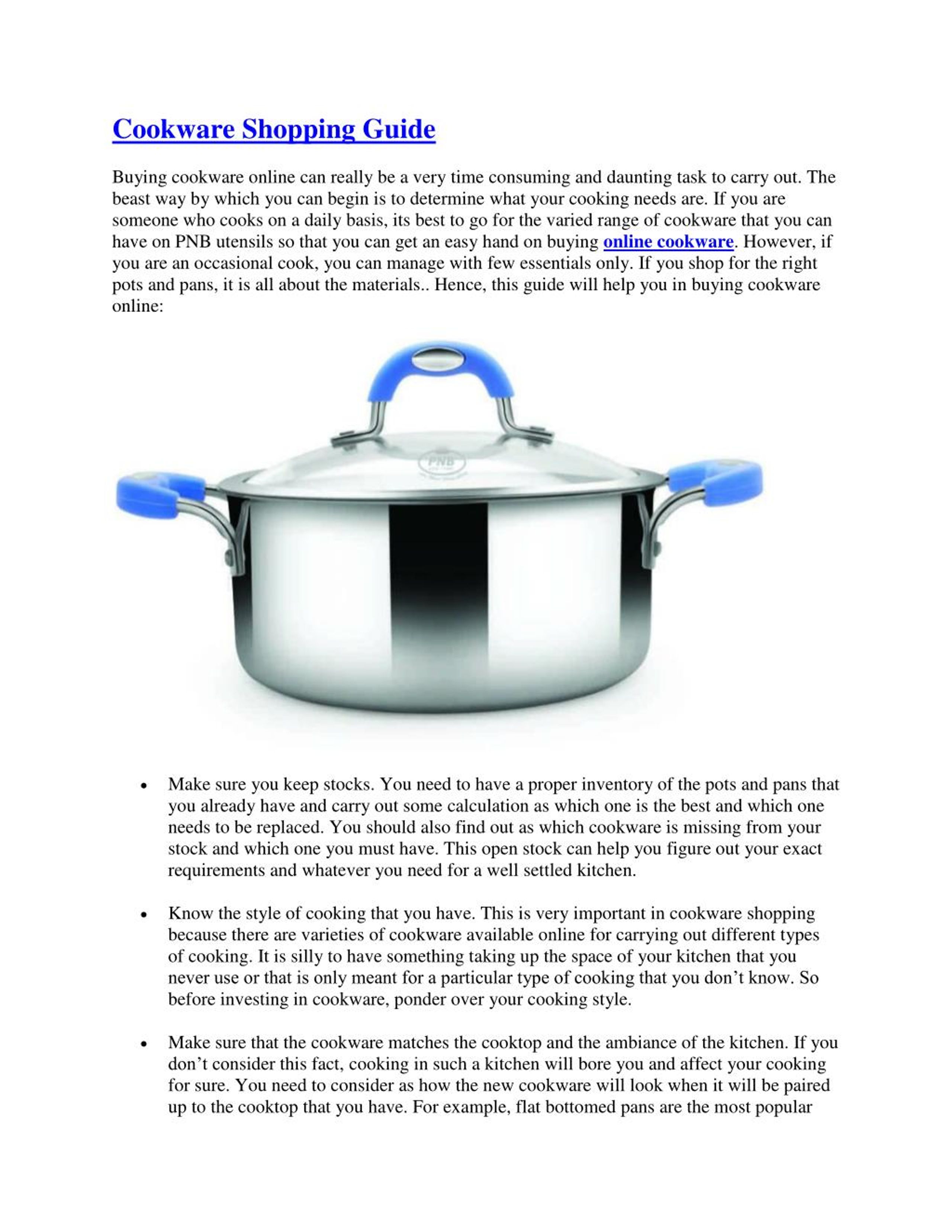 PPT - Cookware Shopping Guide PowerPoint Presentation, free download ...