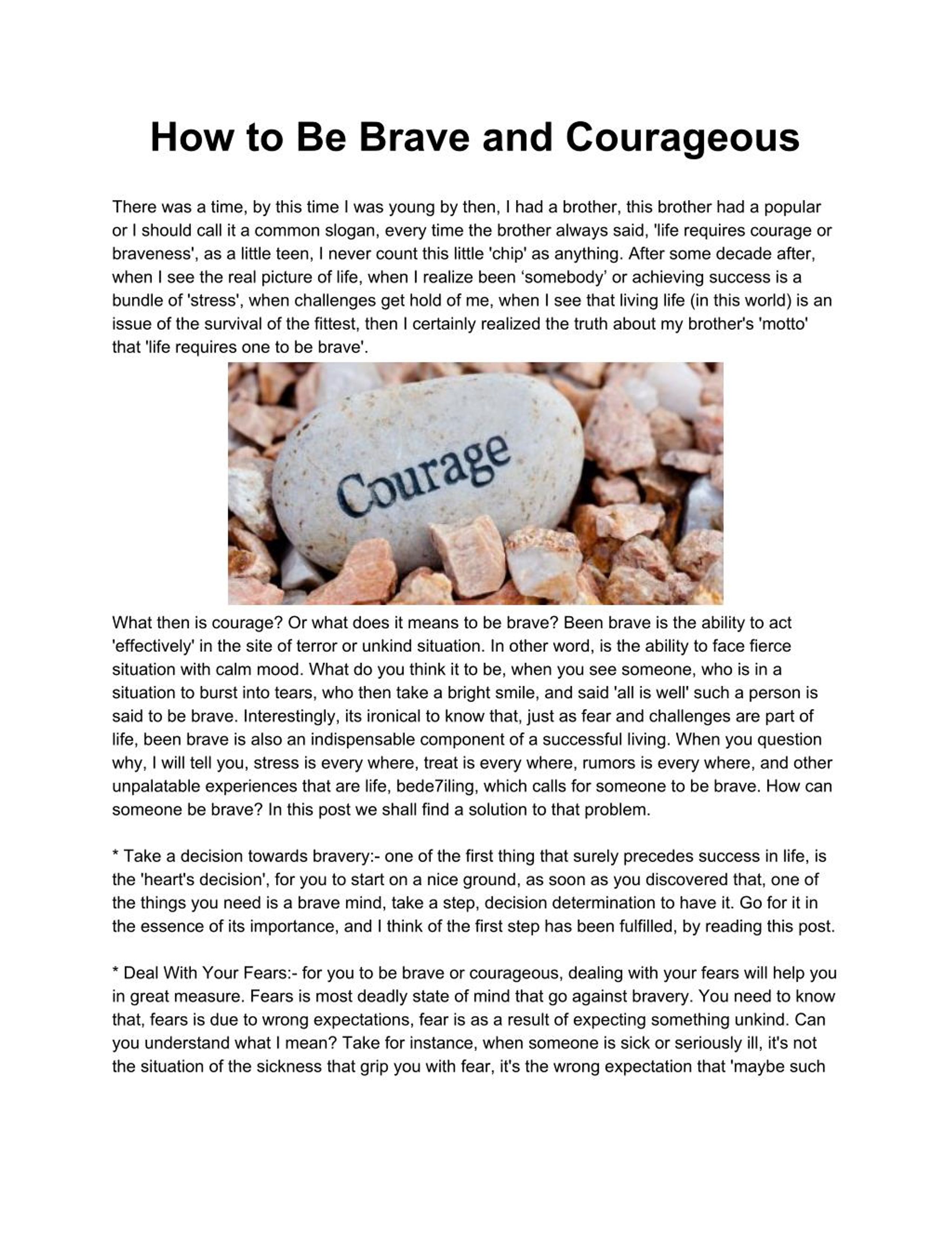 PPT - How to Be Brave and Courageous PowerPoint Presentation, free ...