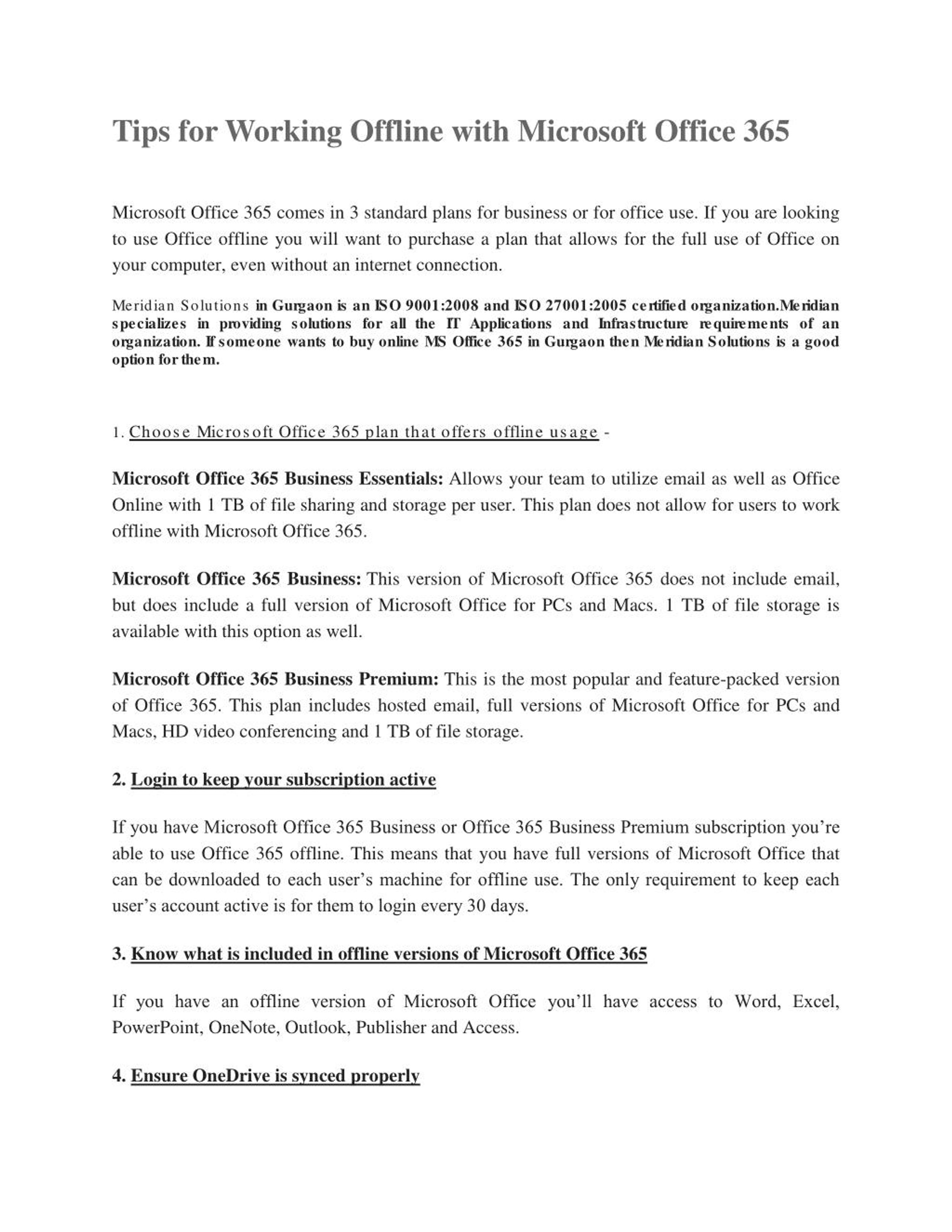 PPT - Tips for Working Offline with Microsoft Office 365 PowerPoint ...