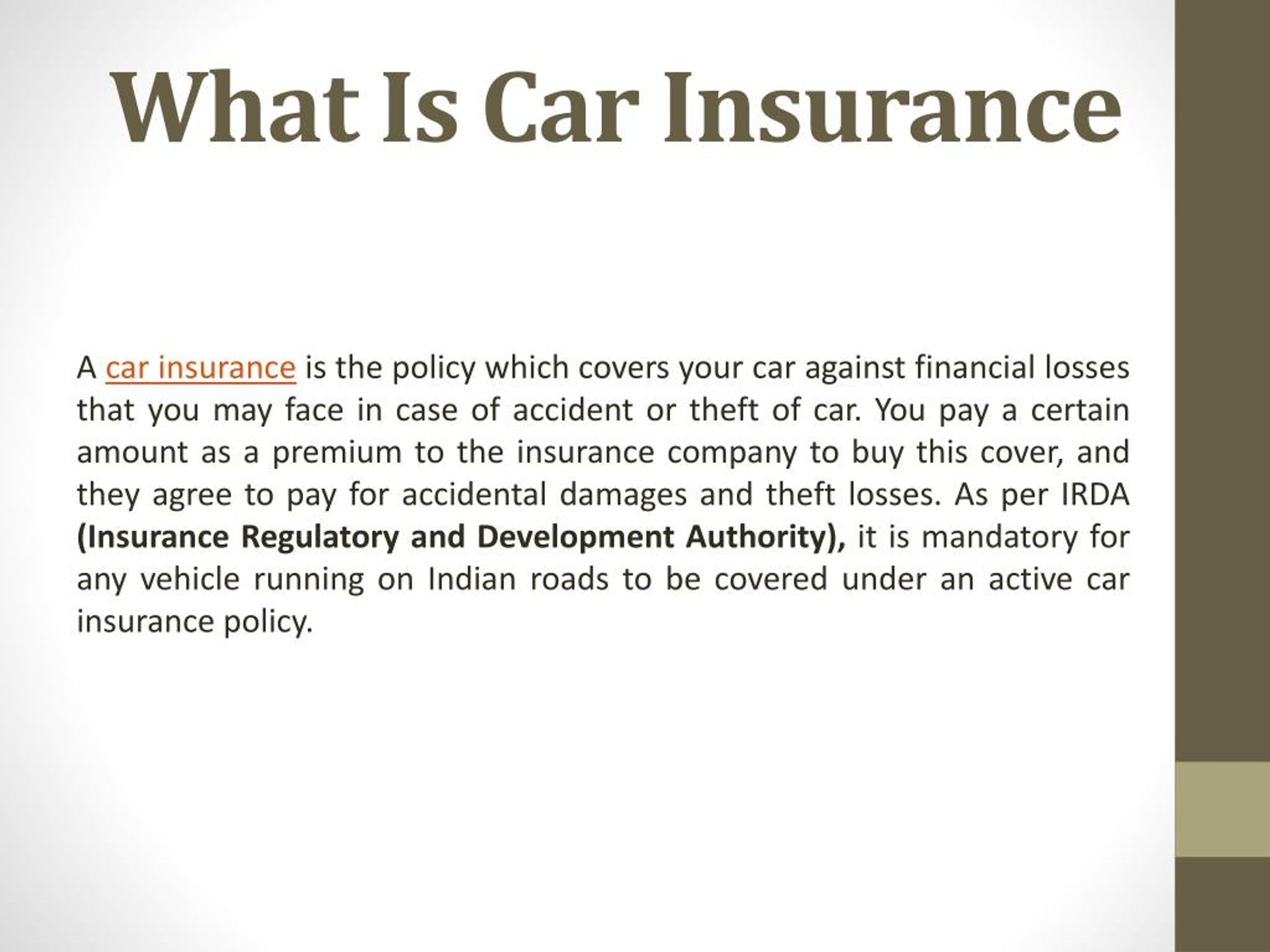 PPT - What Is Car Insurance PowerPoint Presentation, free download - ID ...