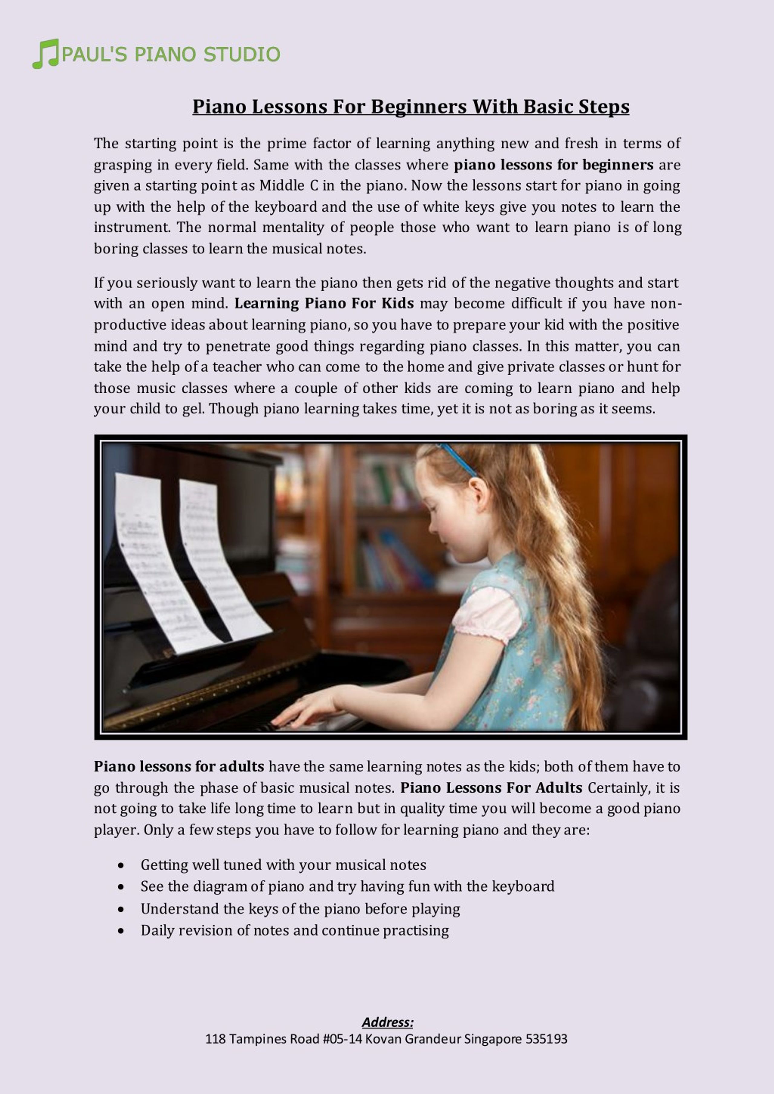 PPT - Piano Lessons For Beginners With Basic Steps PowerPoint ...