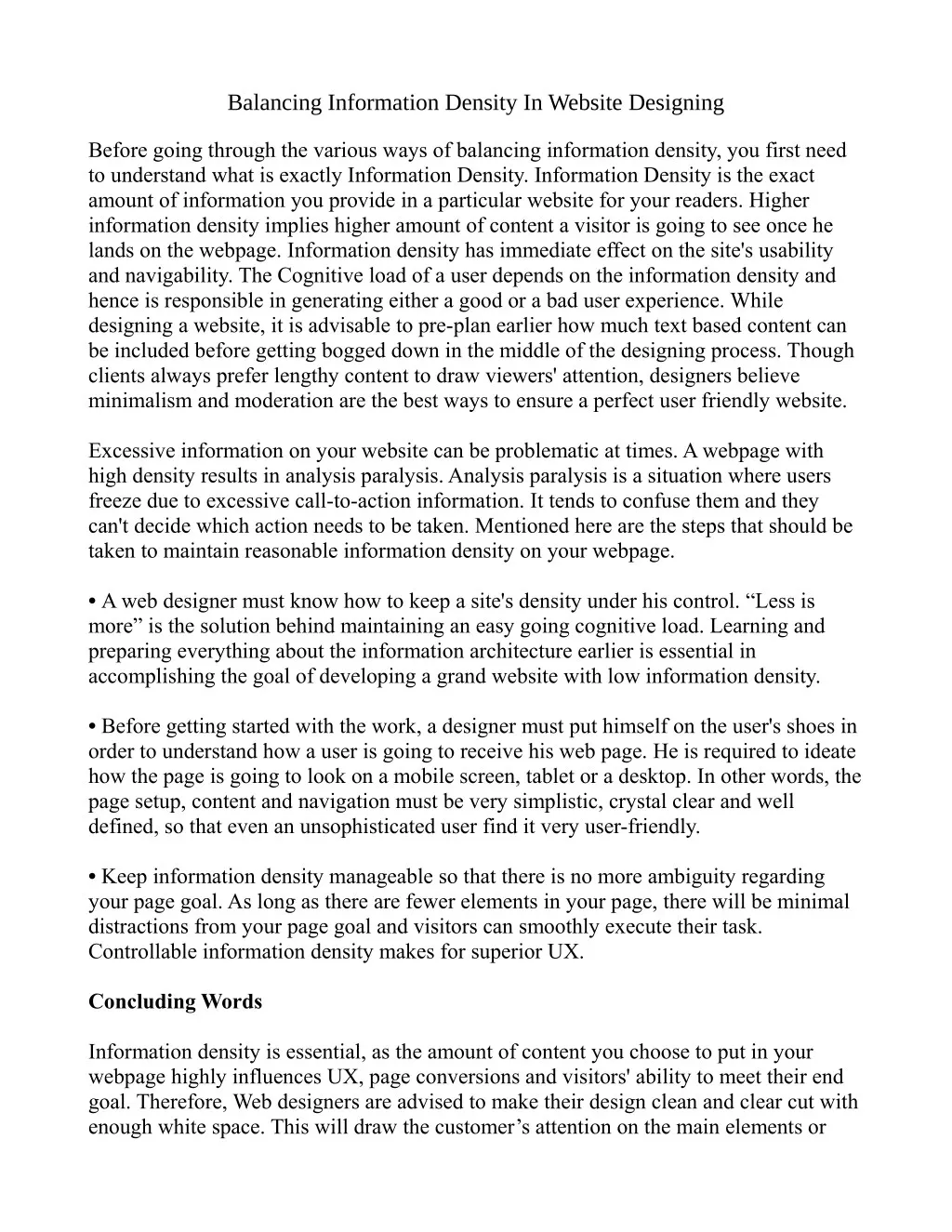 PPT - Balancing Information Density In Website Designing PowerPoint ...