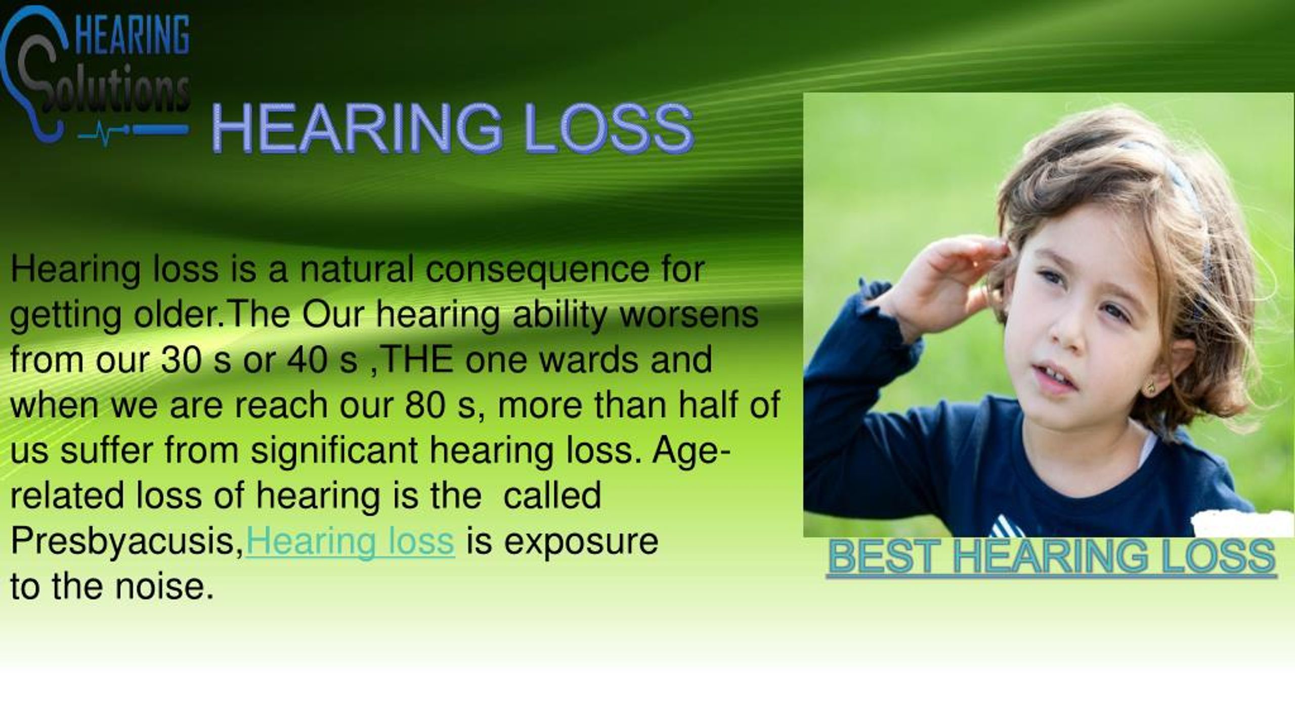 PPT - Hearing loss PowerPoint Presentation, free download - ID:7598946