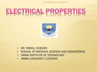 PPT - Chapter 3 ELECTRICAL PROPERTIES OF MATERIAL PowerPoint ...