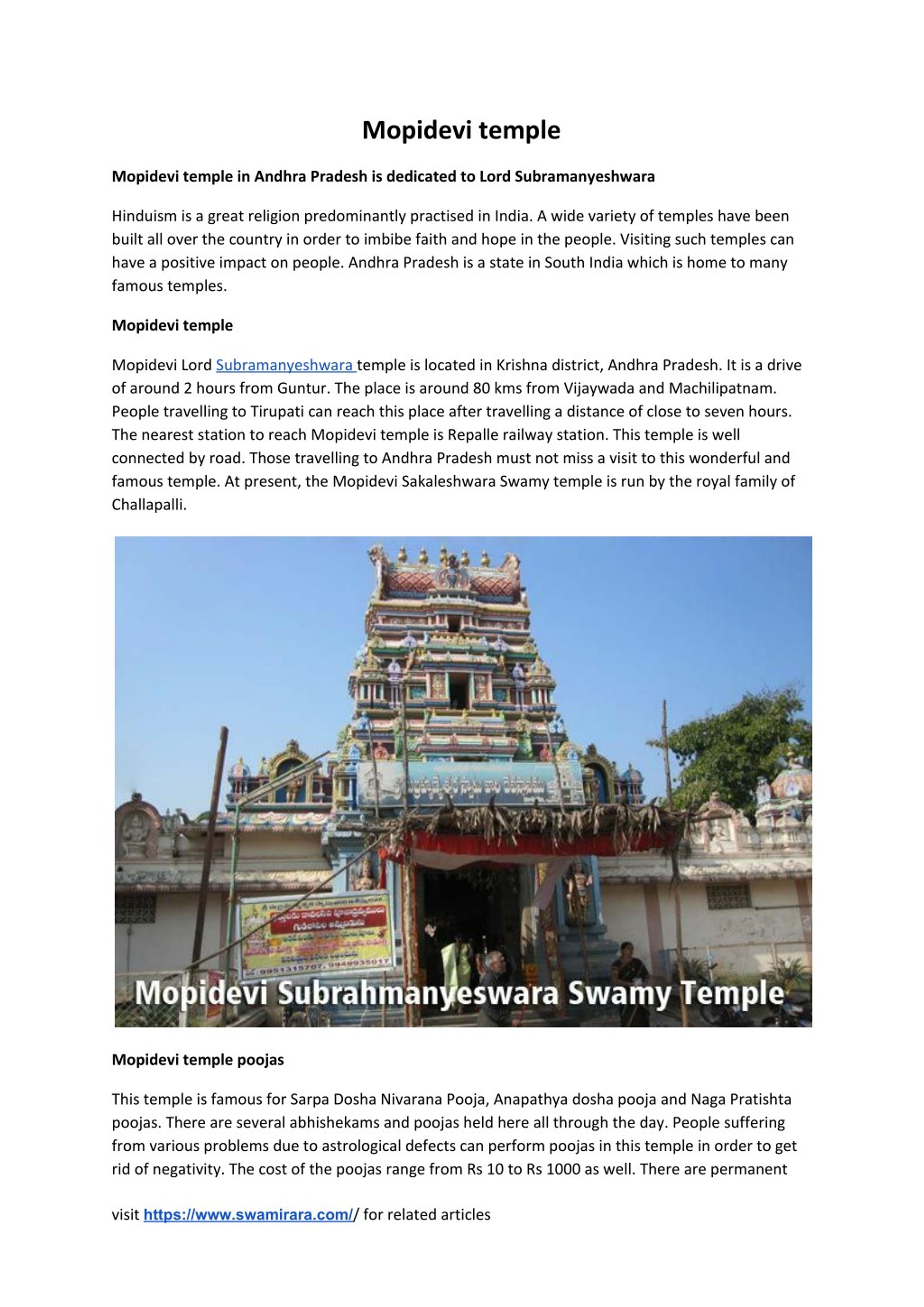 PPT - Mopidevi Temple PowerPoint Presentation, free download - ID:7601910