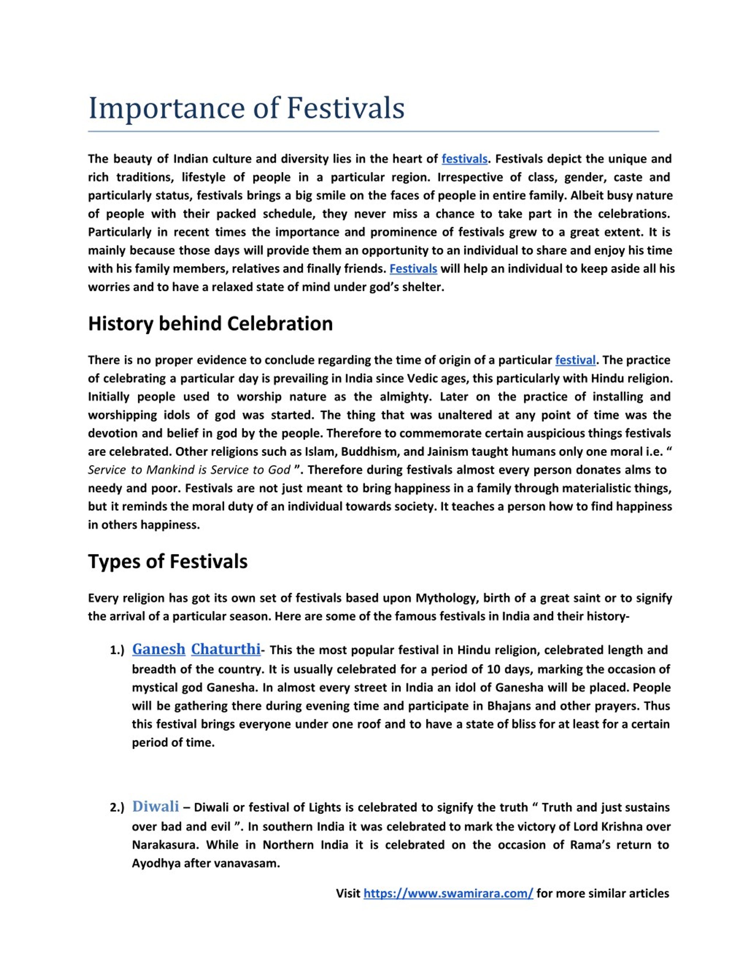 PPT - Importance of Festivals PowerPoint Presentation, free download ...