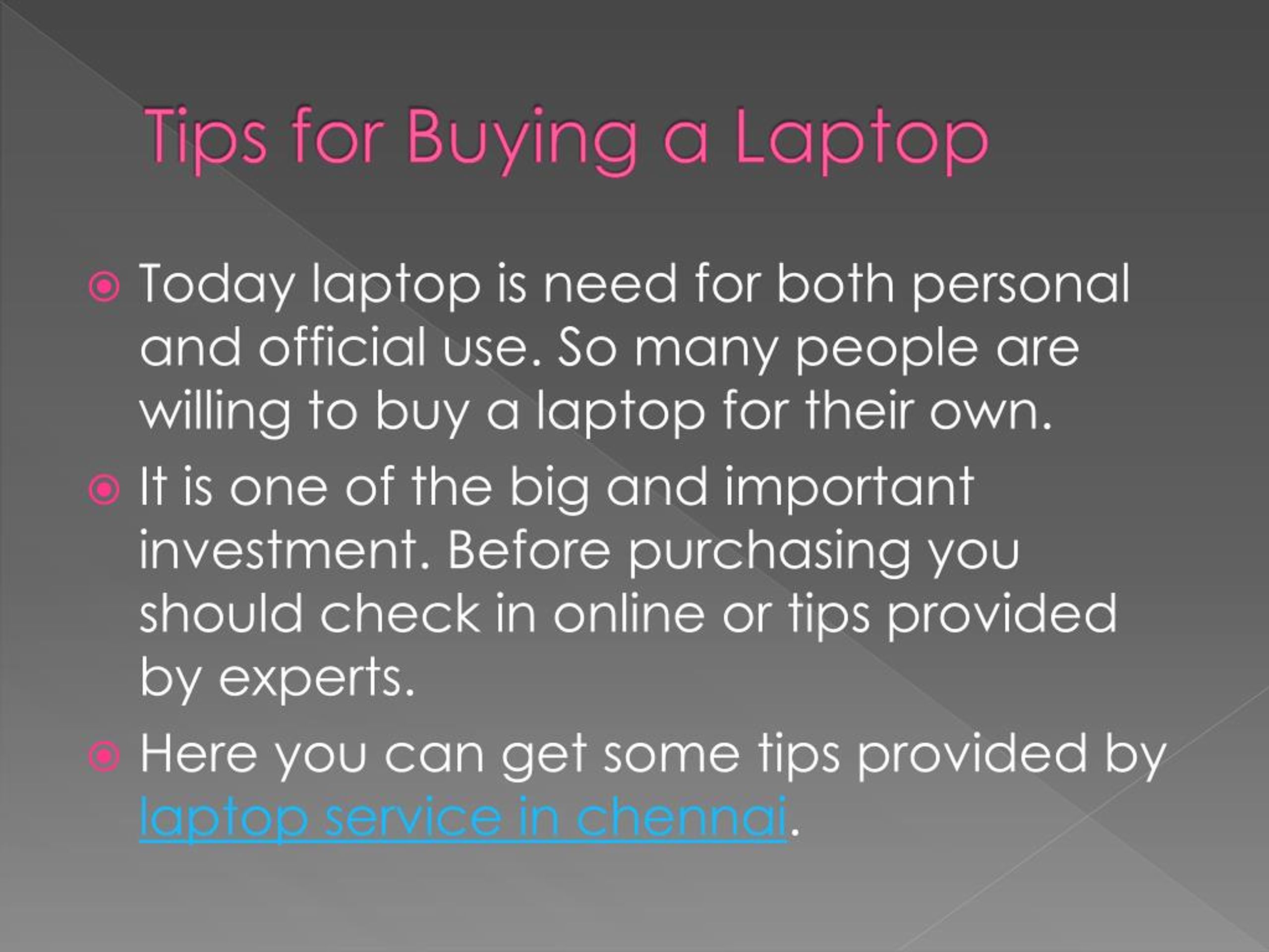 PPT - Tips for Buying a Laptop PowerPoint Presentation, free download ...