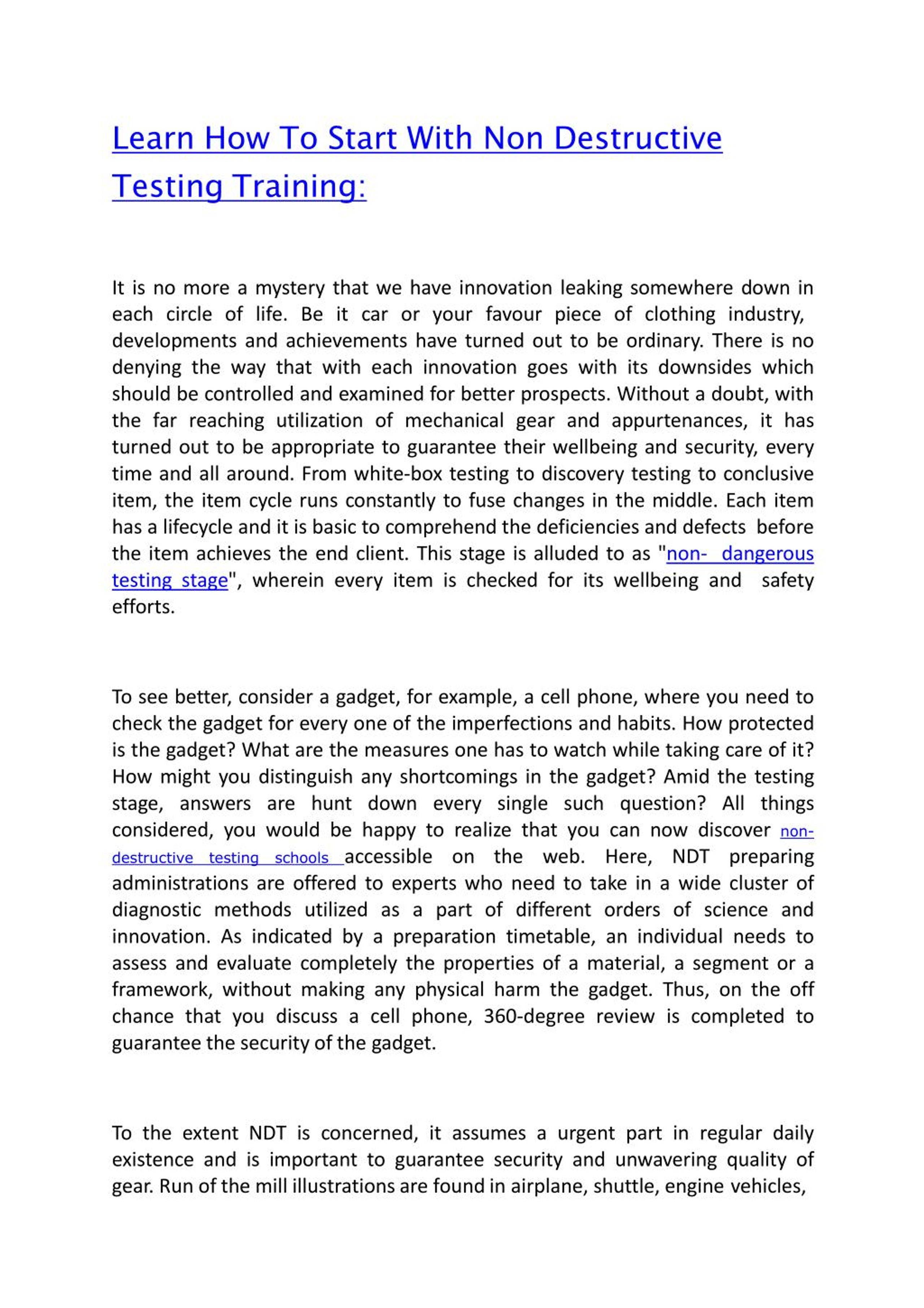 PPT - Basic principles of non-destructive testing PowerPoint ...