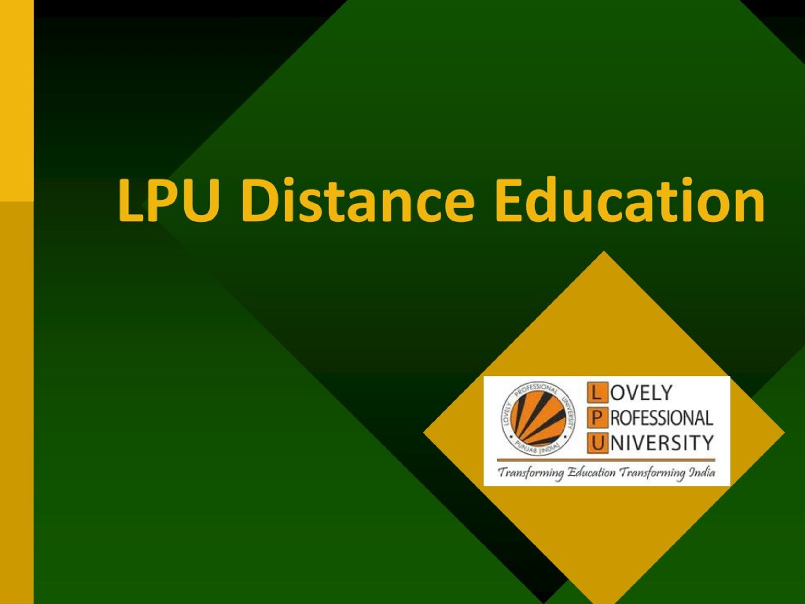 PPT - LPU Distance Education PowerPoint Presentation, free download - ID:7609014