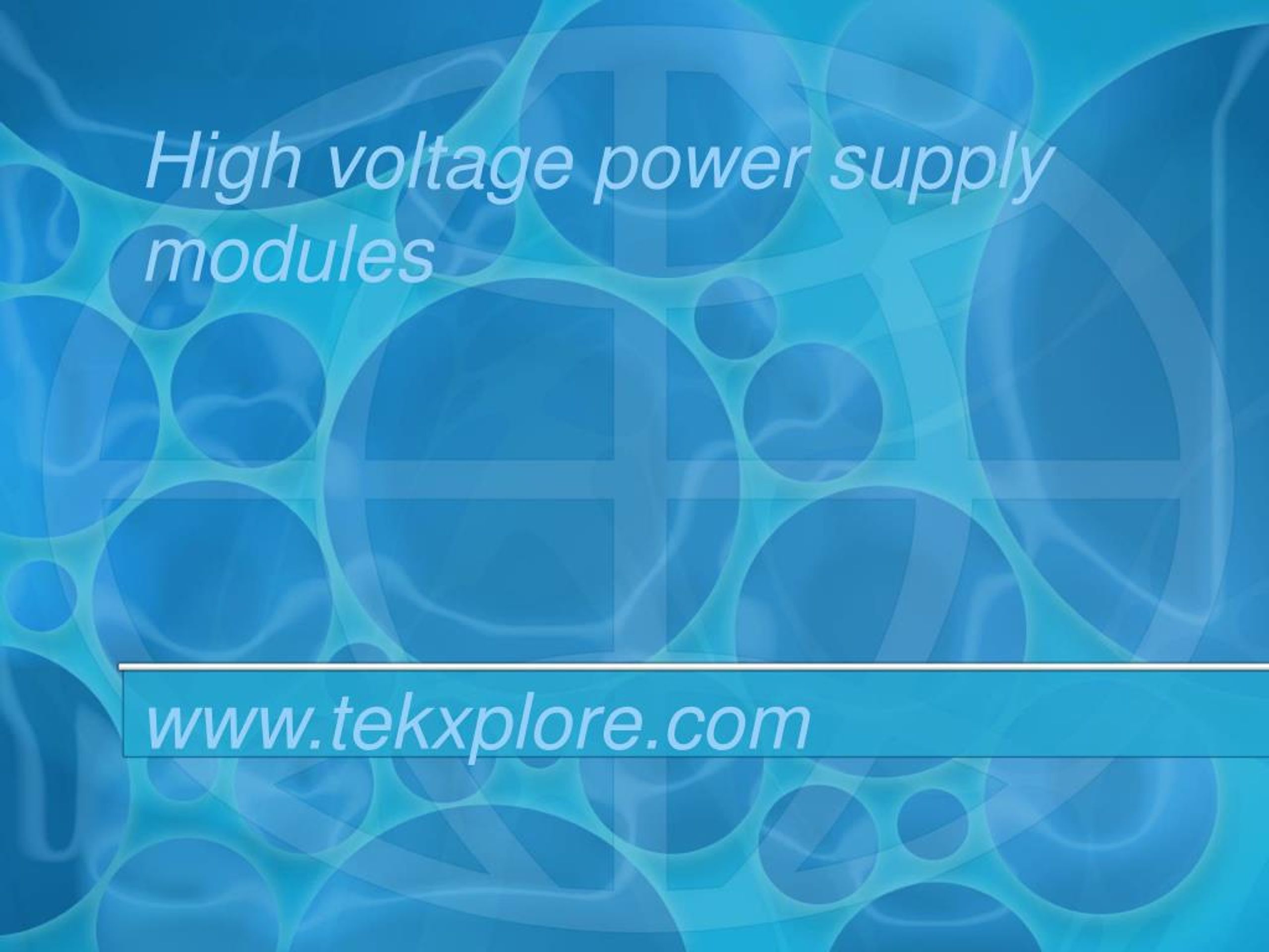 PPT - High Voltage Power Supply PowerPoint Presentation, free download ...