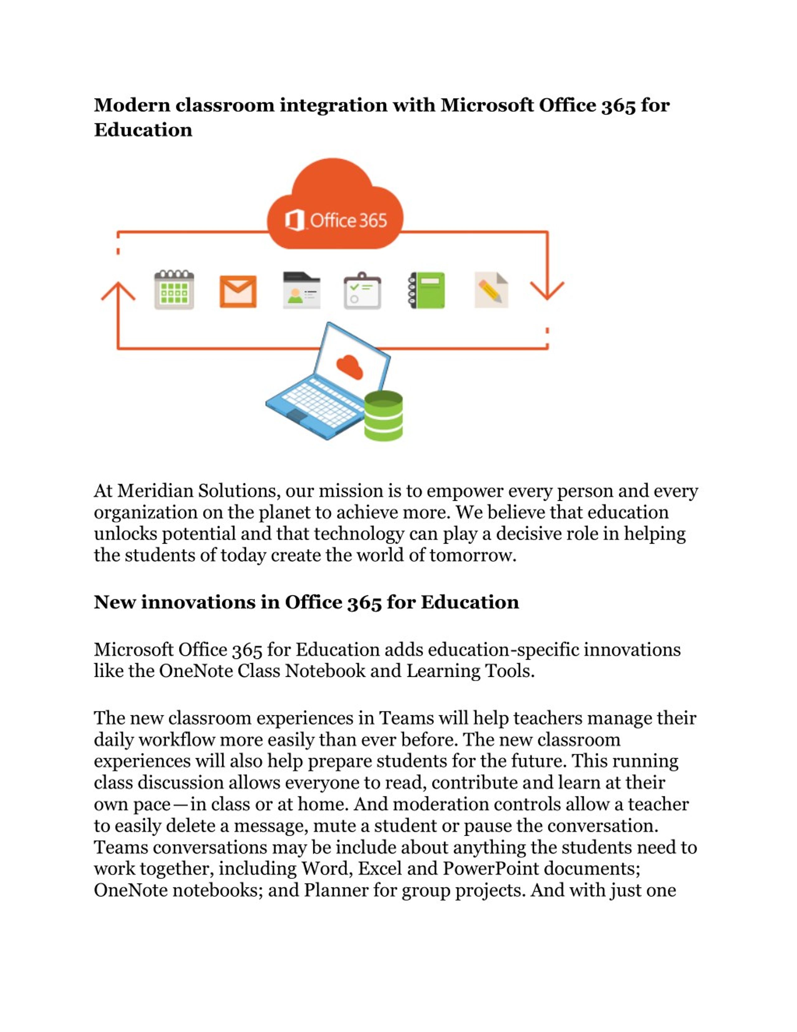 PPT - Modern classroom integration with Microsoft Office 365 for ...