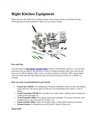 PPT - The Right Commercial Kitchen Equipment to Help Your Restaurant ...