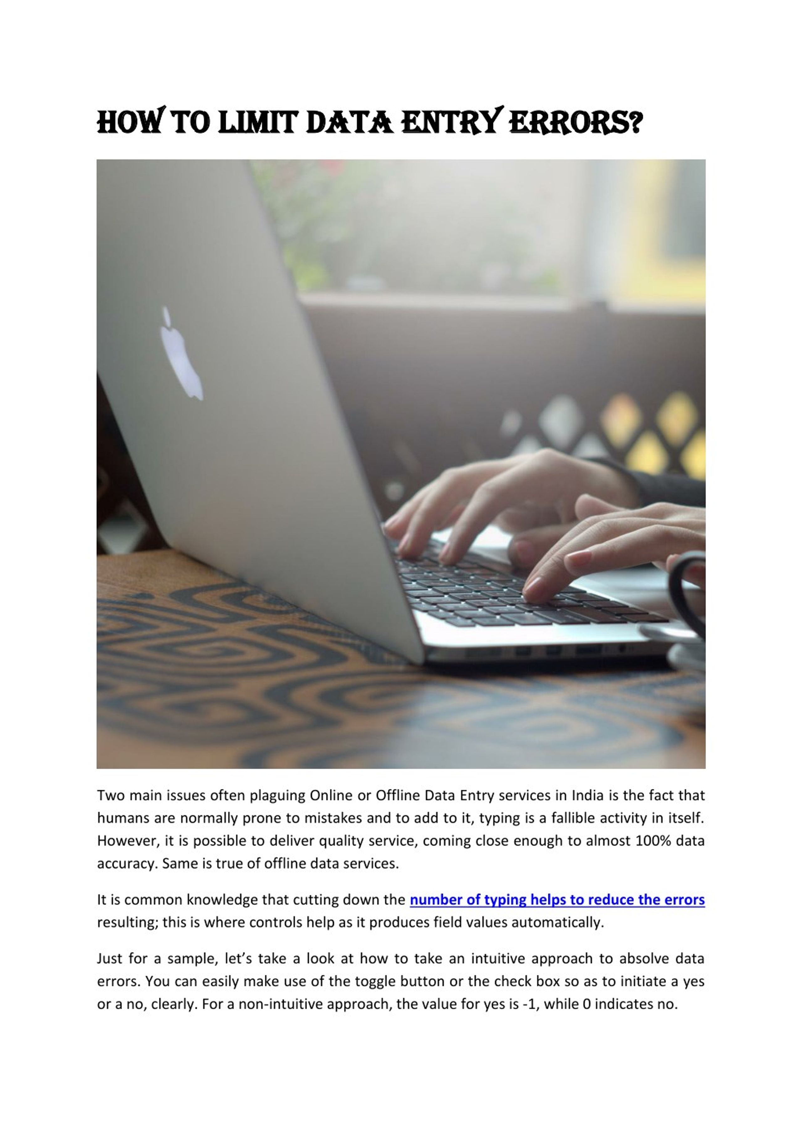 PPT - How to limit data entry errors PowerPoint Presentation, free ...