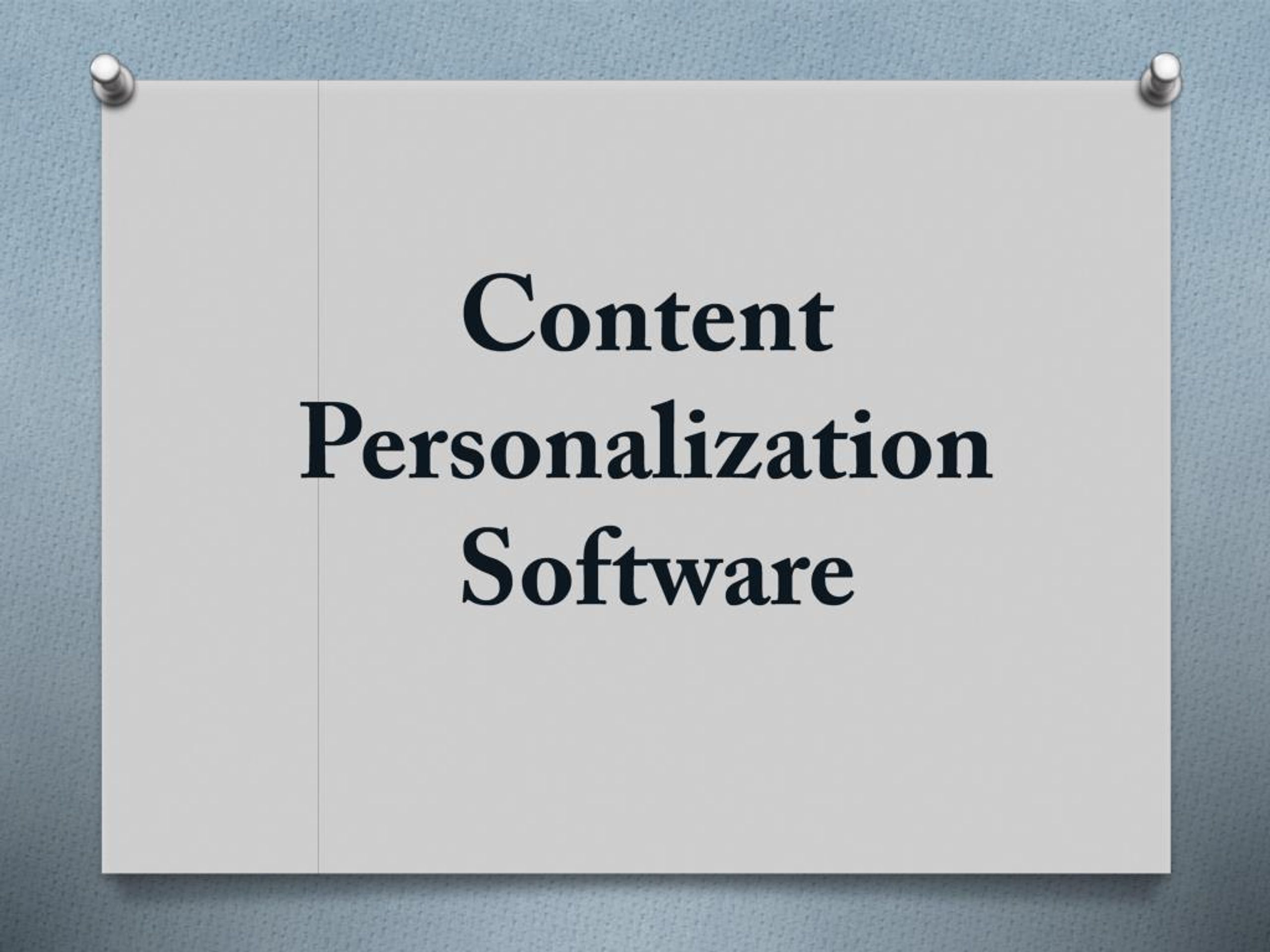PPT - Content Personalization Software PowerPoint Presentation, free ...