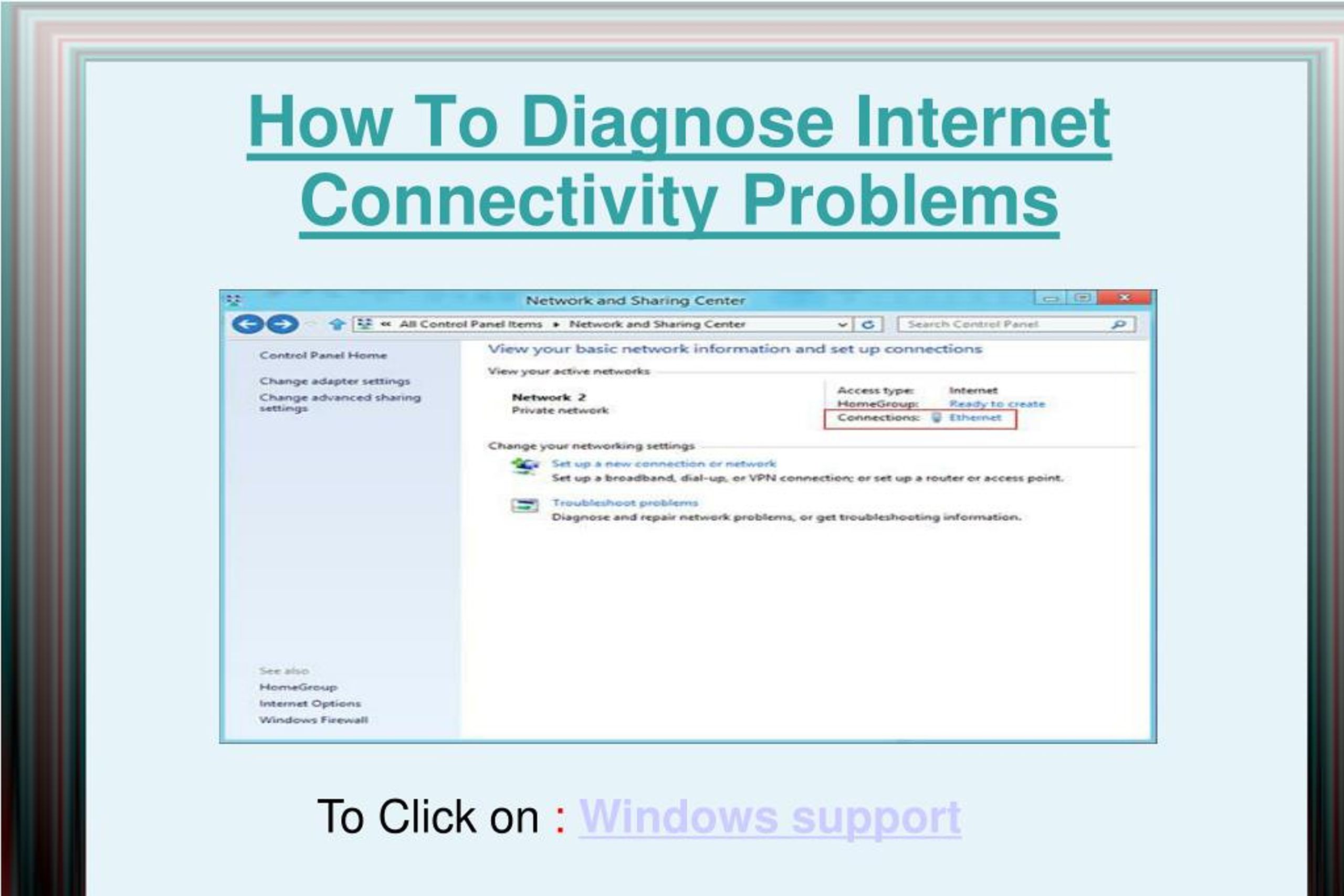 PPT - How To Diagnose Internet Connectivity Problems PowerPoint ...