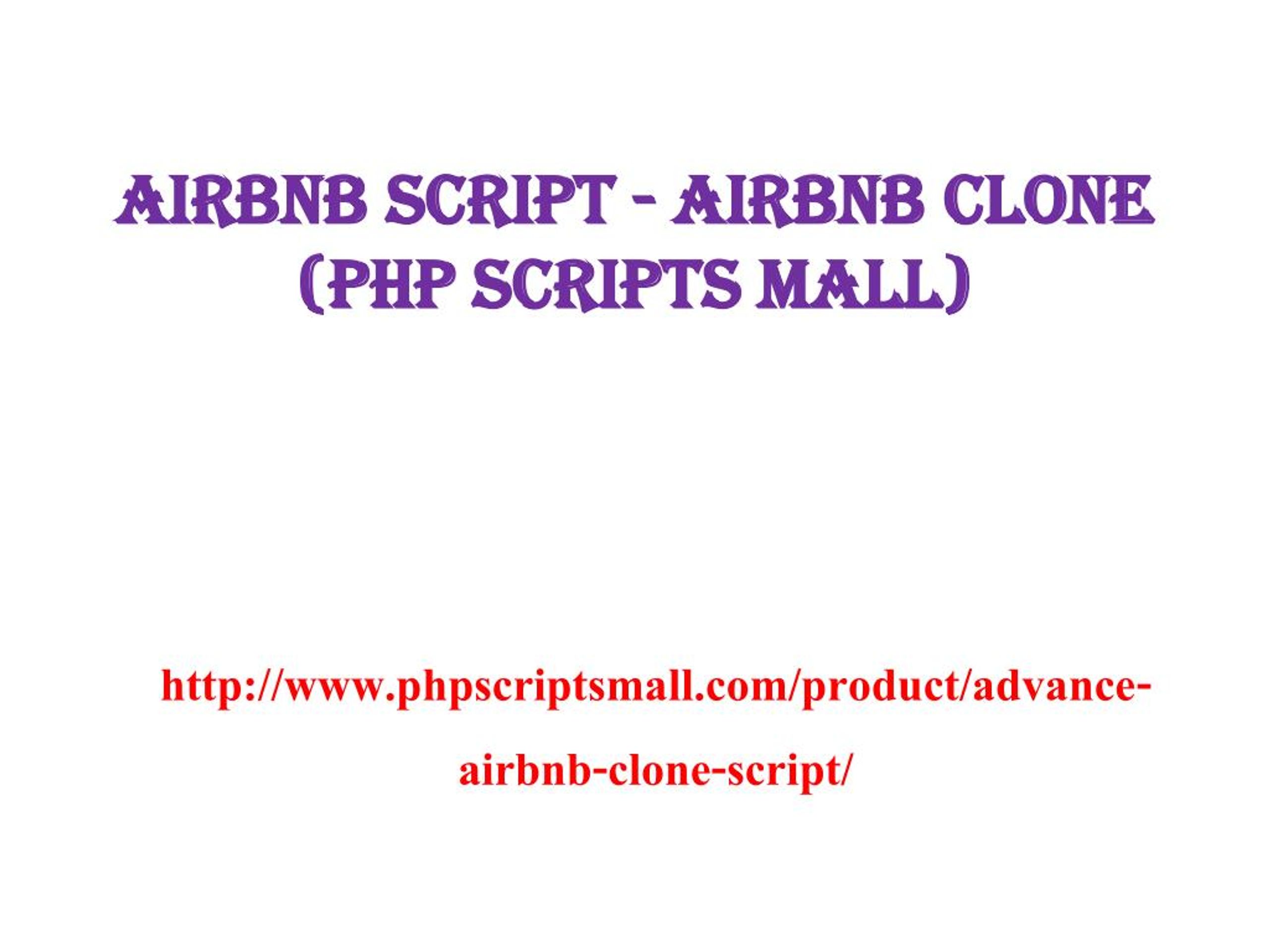 PPT - Airbnb Script - Airbnb Clone (PHP Scripts Mall) PowerPoint Presentation - ID:7626329