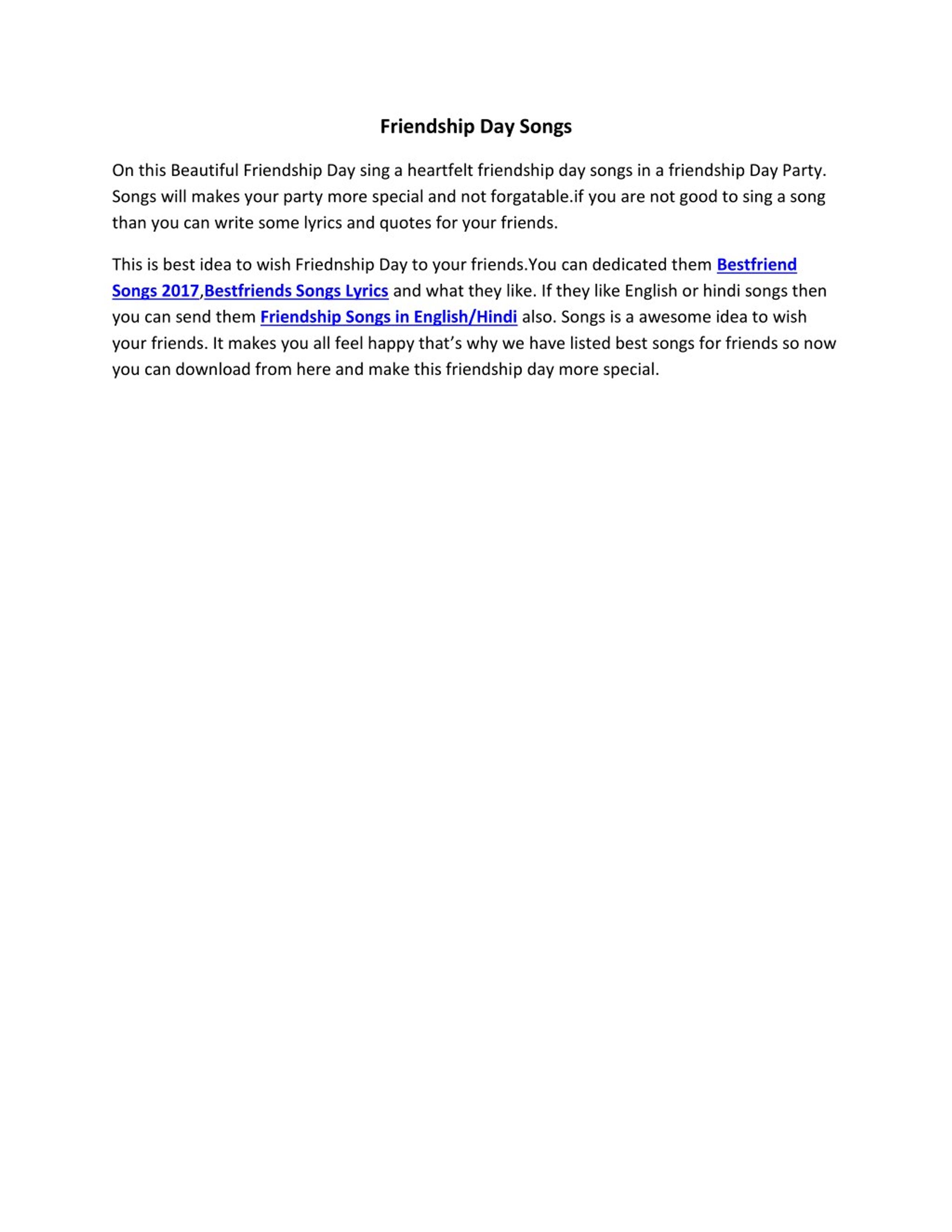 PPT - Friendship Day Songs PowerPoint Presentation, free download - ID ...