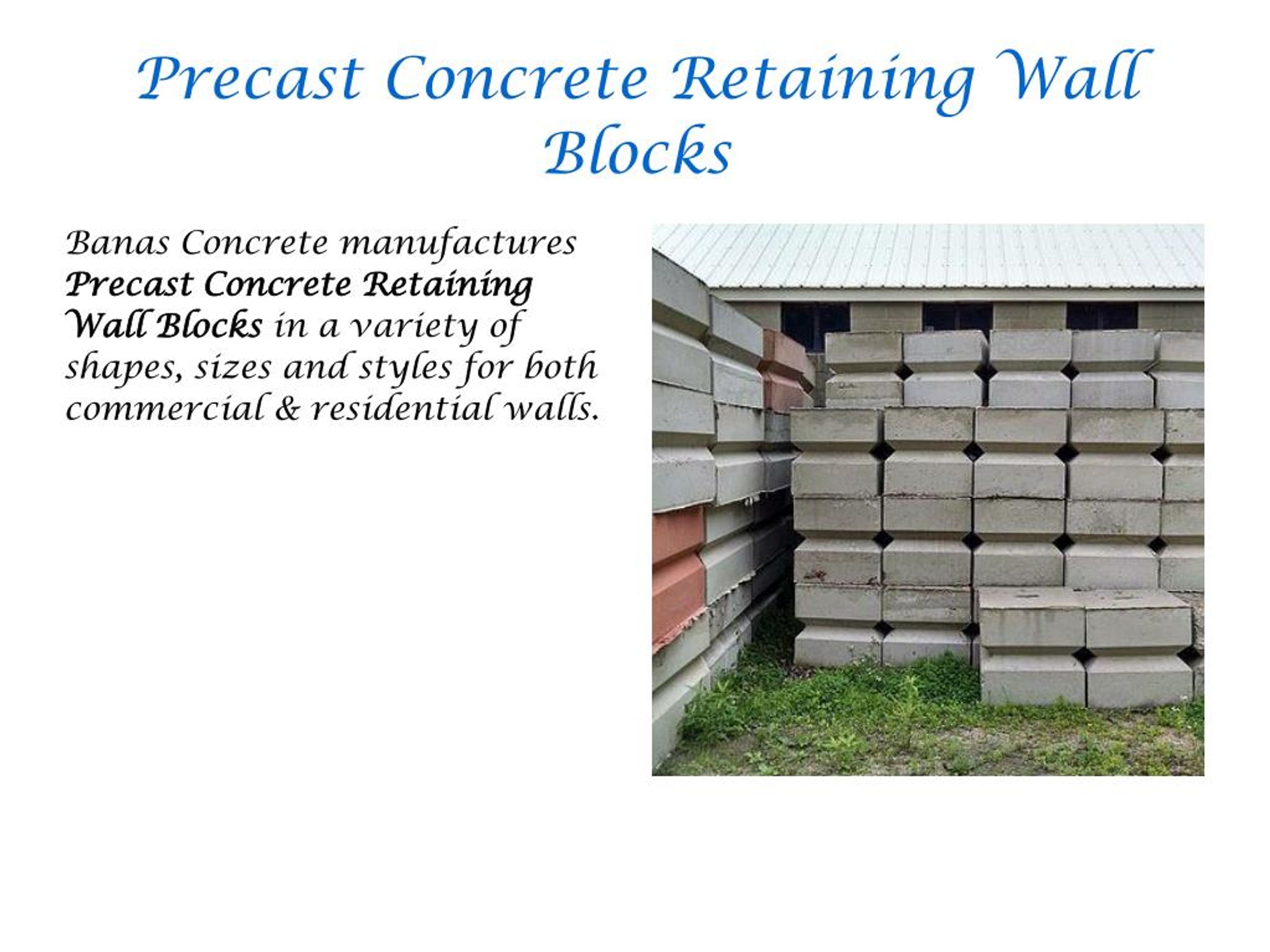 PPT - Precast Concrete Retaining Wall Blocks PowerPoint Presentation ...