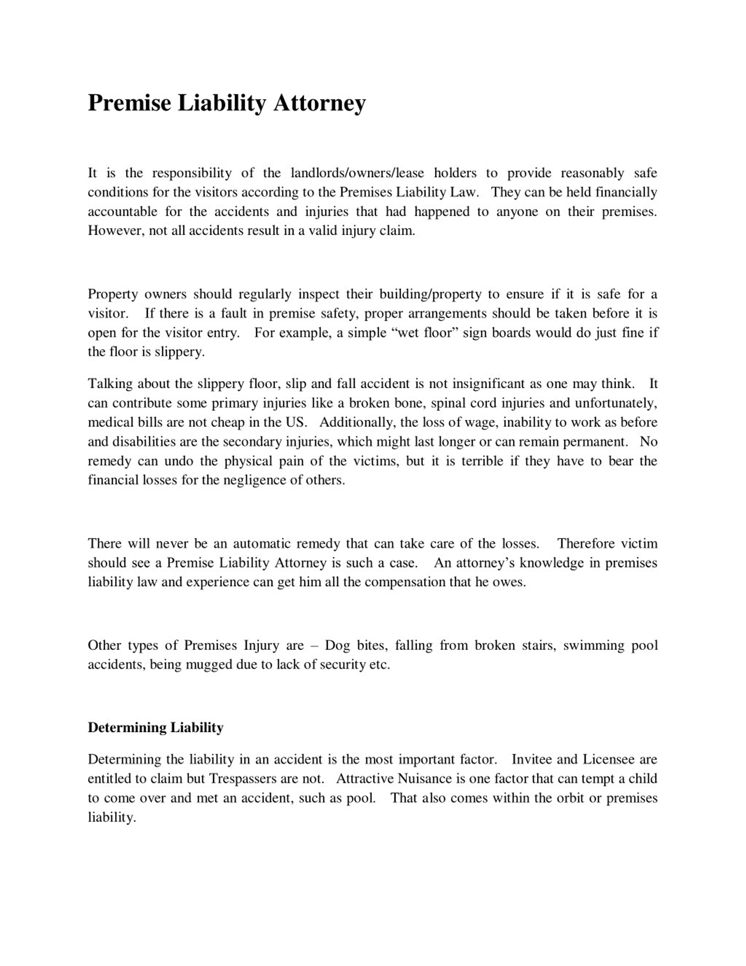 PPT - Premise liability attorney PowerPoint Presentation, free download ...