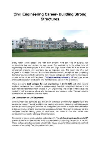 PPT - A Career in Civil Engineering PowerPoint Presentation, free ...
