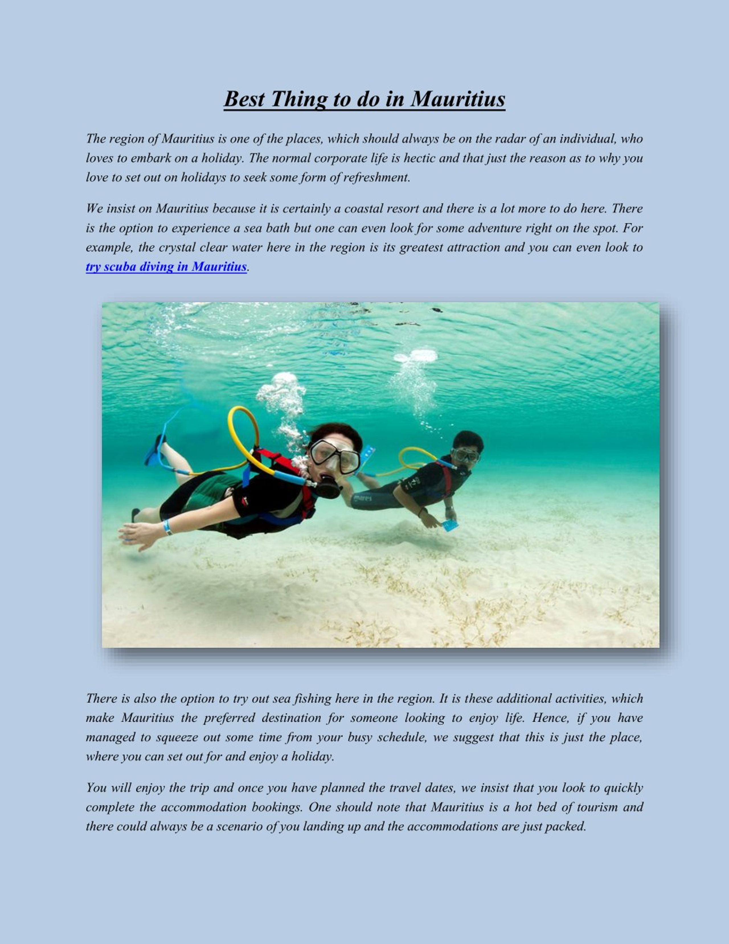 PPT - Best things to do in mauritius PowerPoint Presentation, free download - ID:7648073