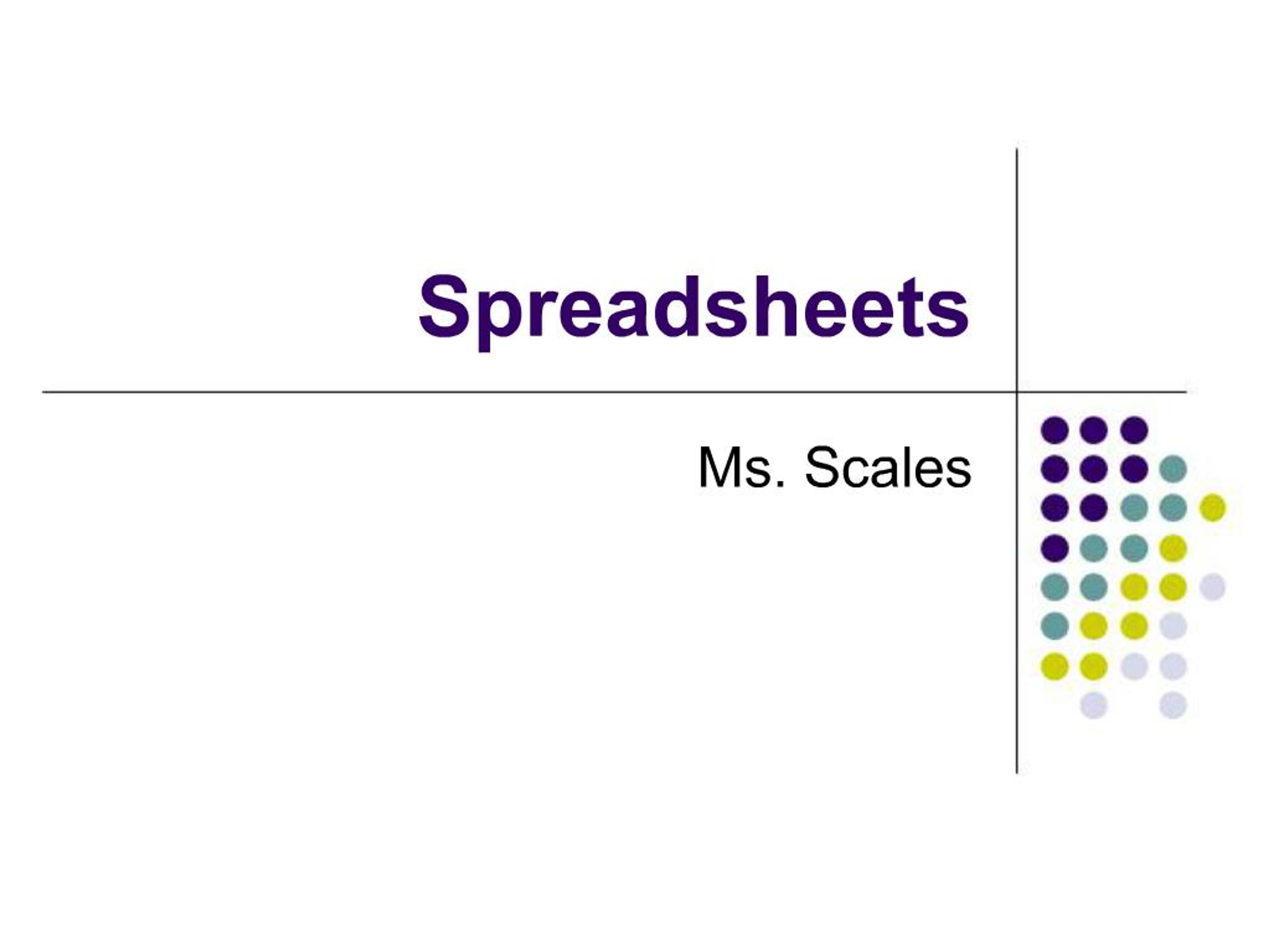 PPT - Spreadsheets PowerPoint Presentation, free download - ID:764951
