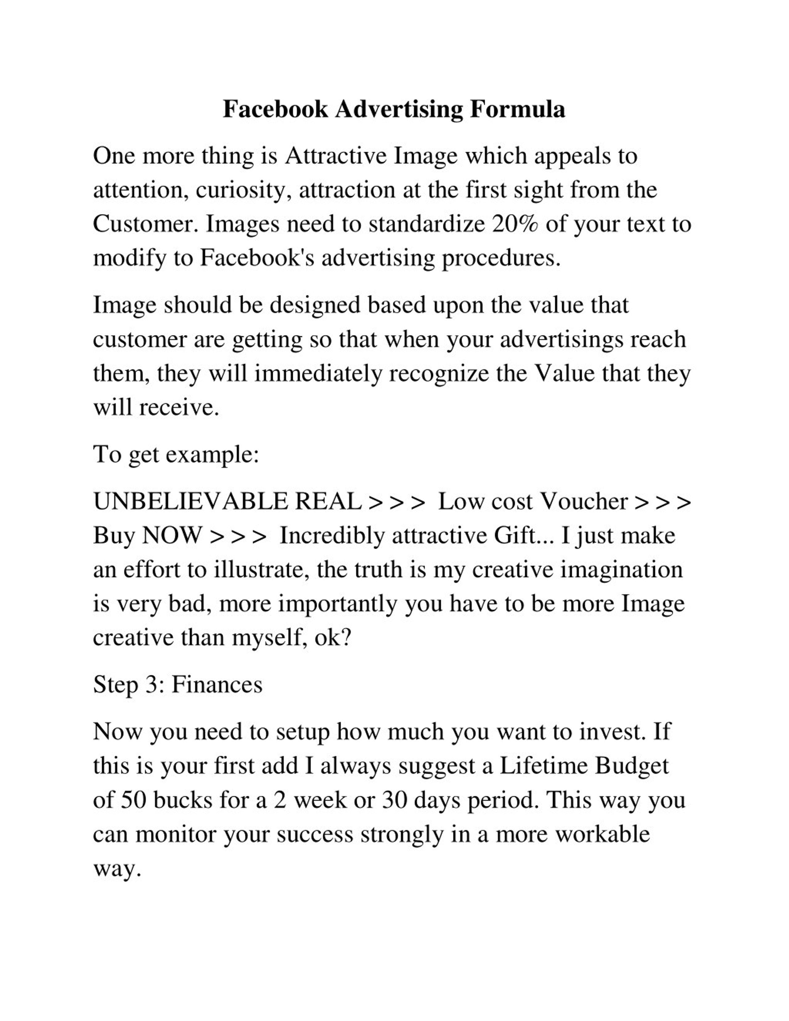 PPT - Facebook Advertising Formula PowerPoint Presentation, free ...