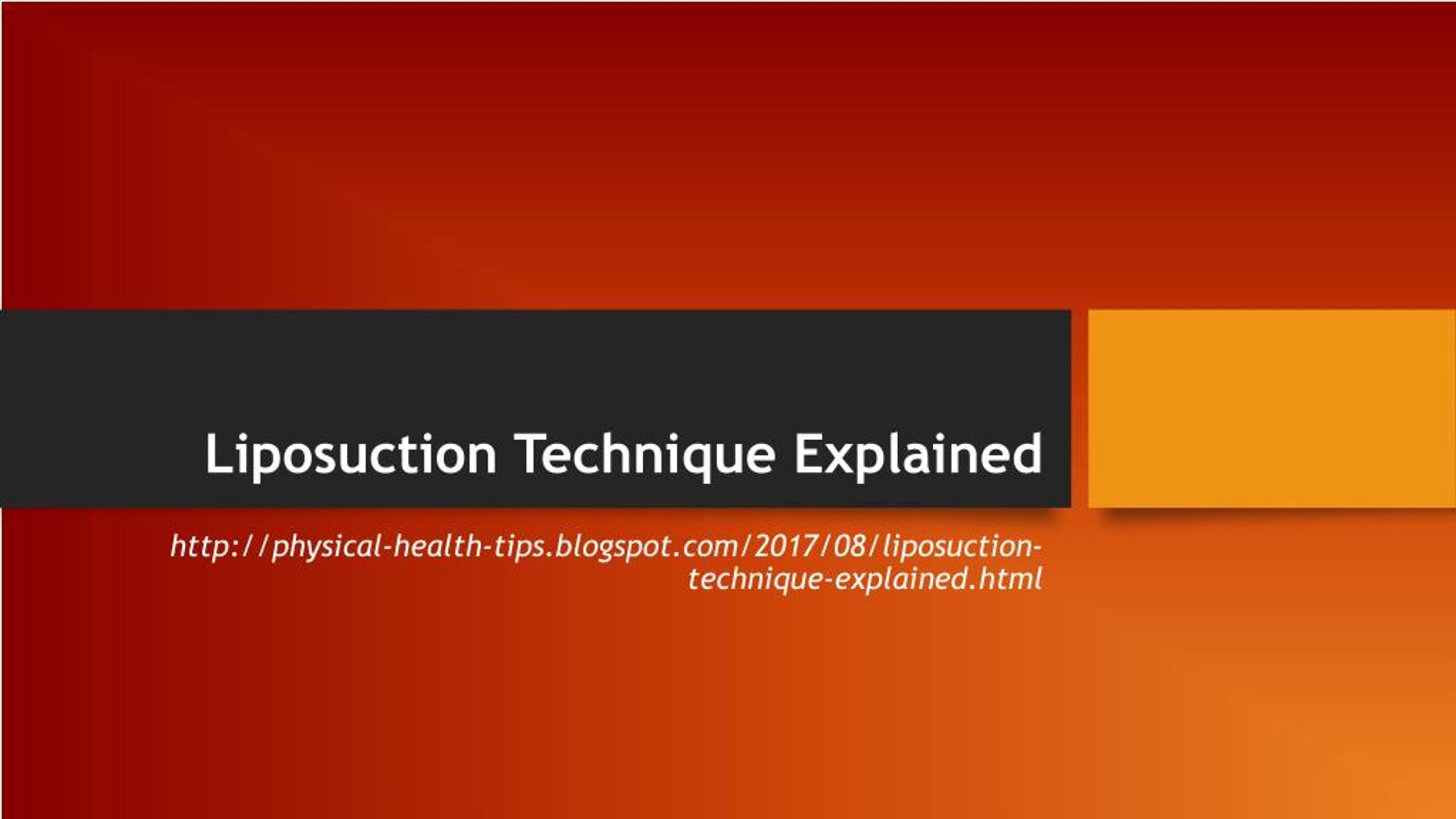PPT - Liposuction Technique Explained PowerPoint Presentation, free ...
