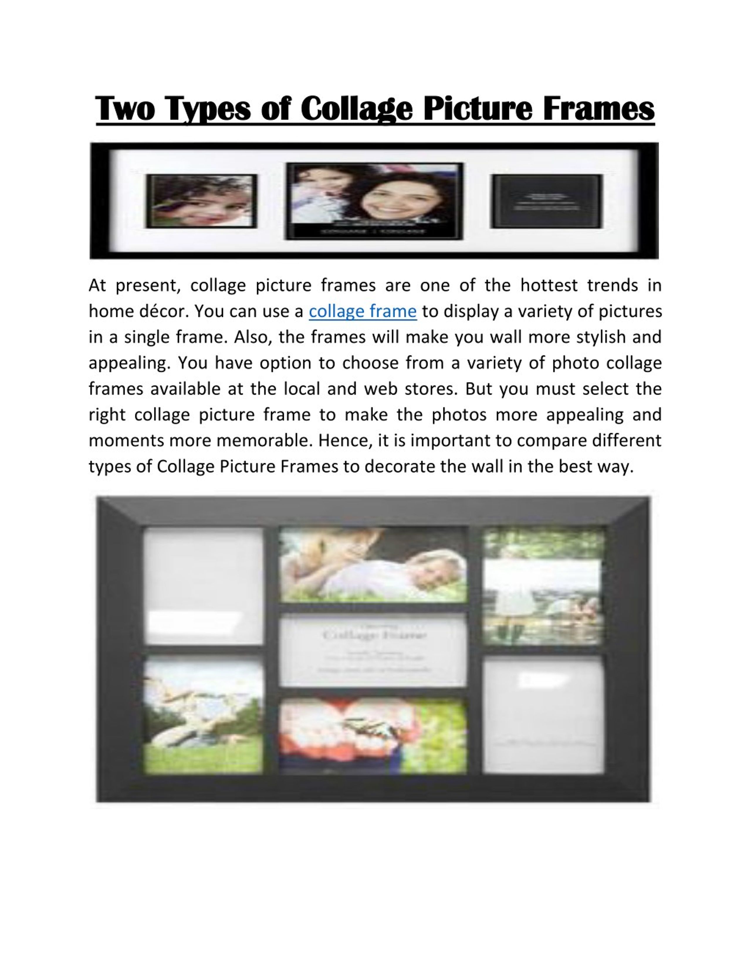 PPT - Two Types of Collage Picture Frames PowerPoint Presentation, free ...