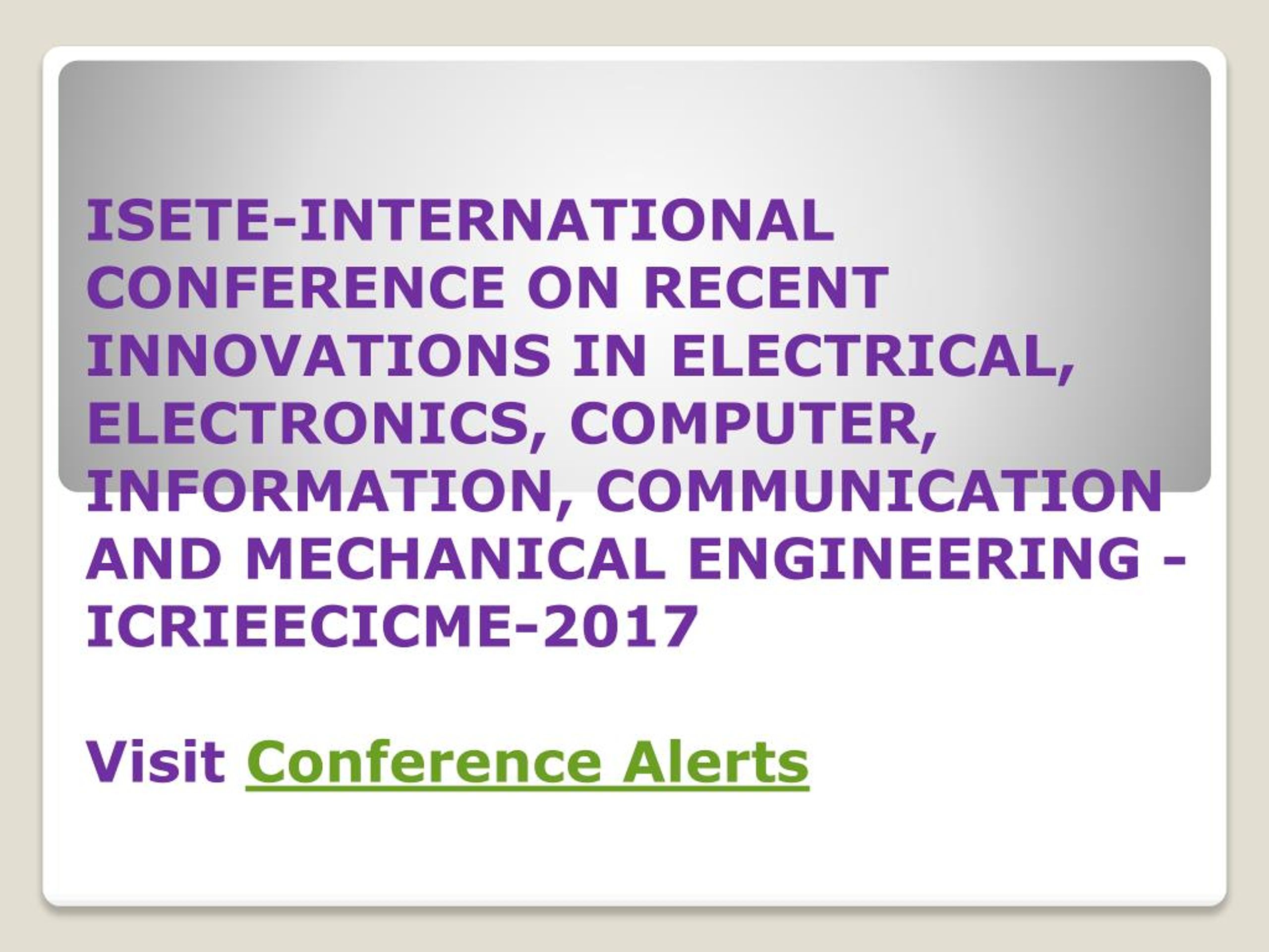 PPT - Engineering conferences 2018 PowerPoint Presentation, free ...