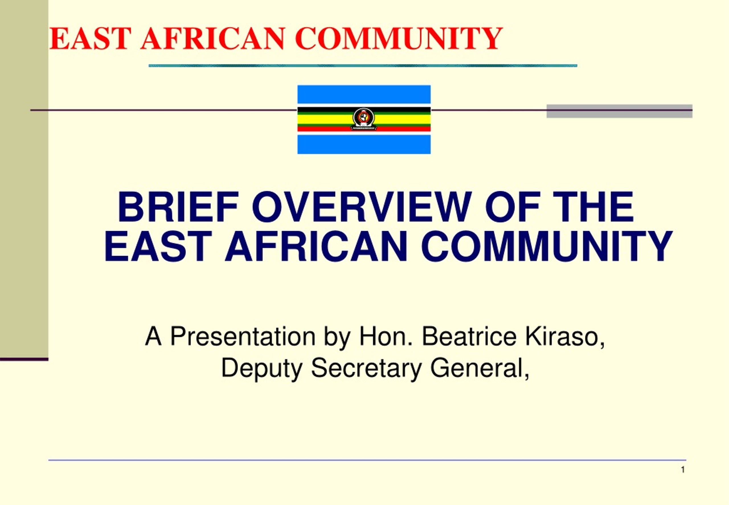 PPT - EAST AFRICAN COMMUNITY PowerPoint Presentation, free download ...