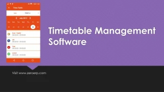 PPT - Timetable Management Software PowerPoint Presentation, free ...