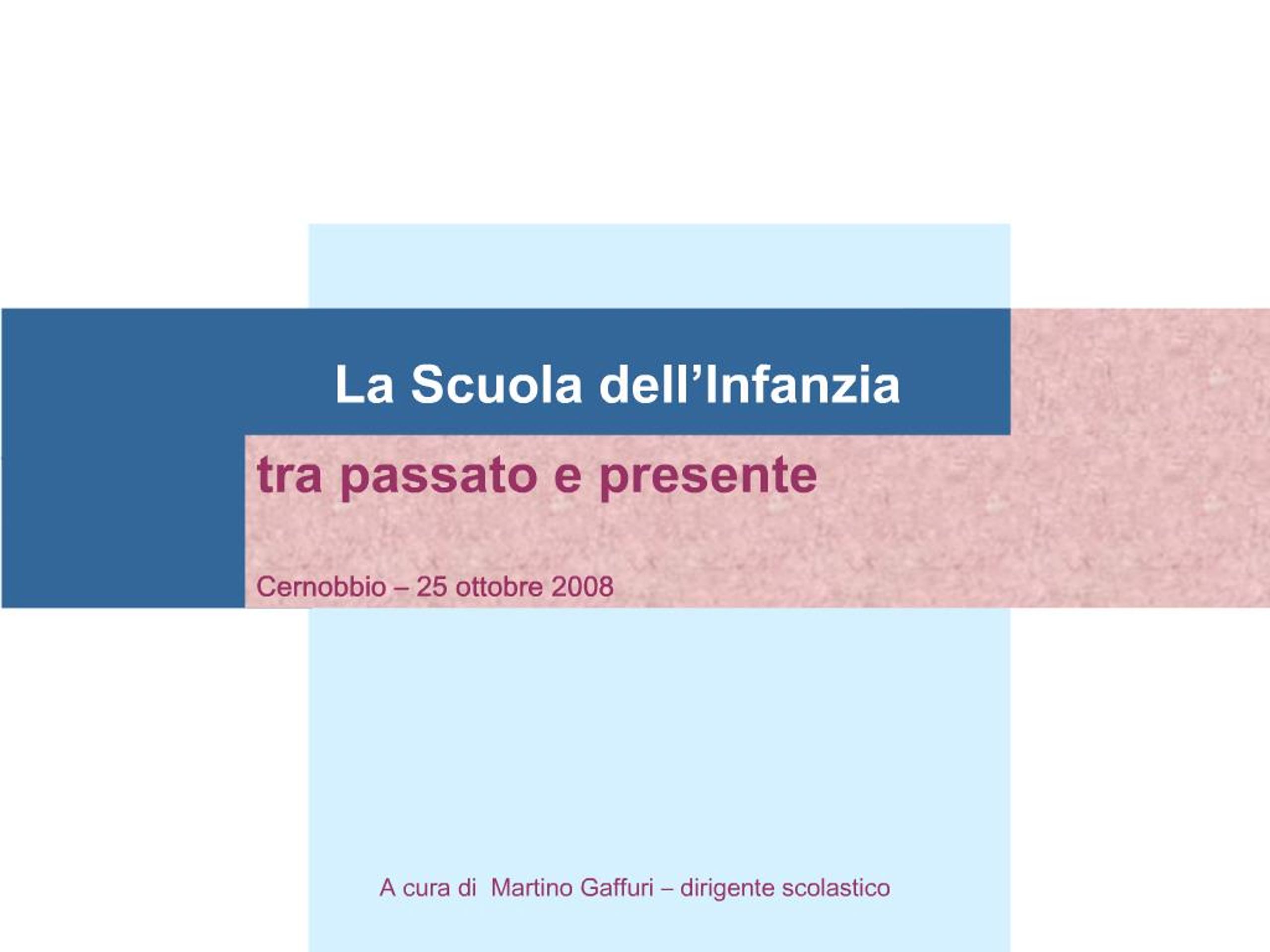 PPT - La Scuola dell Infanzia PowerPoint Presentation, free download ...