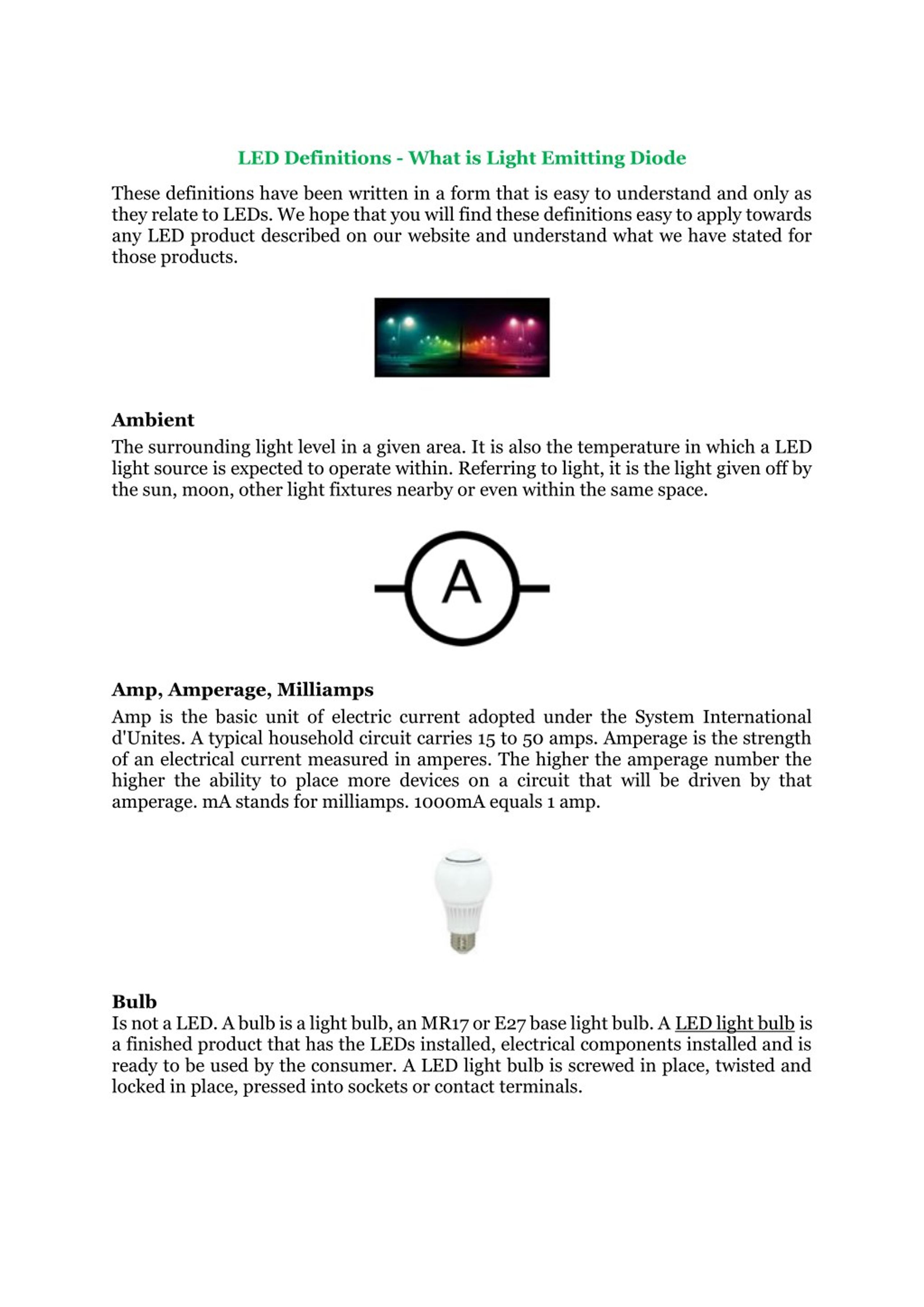 PPT - LED Definitions - What is Light Emitting Diode PowerPoint Presentation - ID:7663067