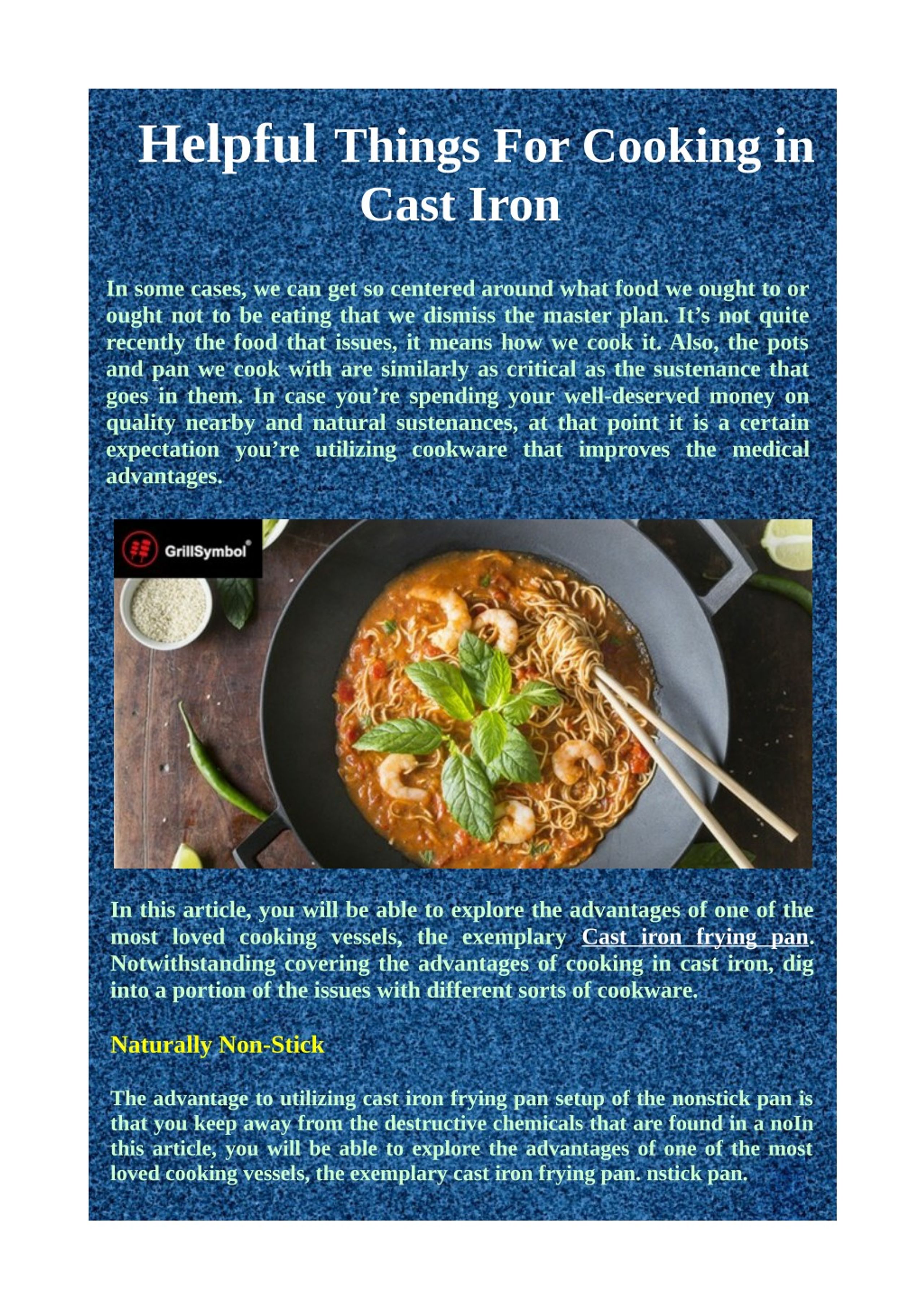 PPT - Helpful Things For Cooking in Cast Iron PowerPoint Presentation ...