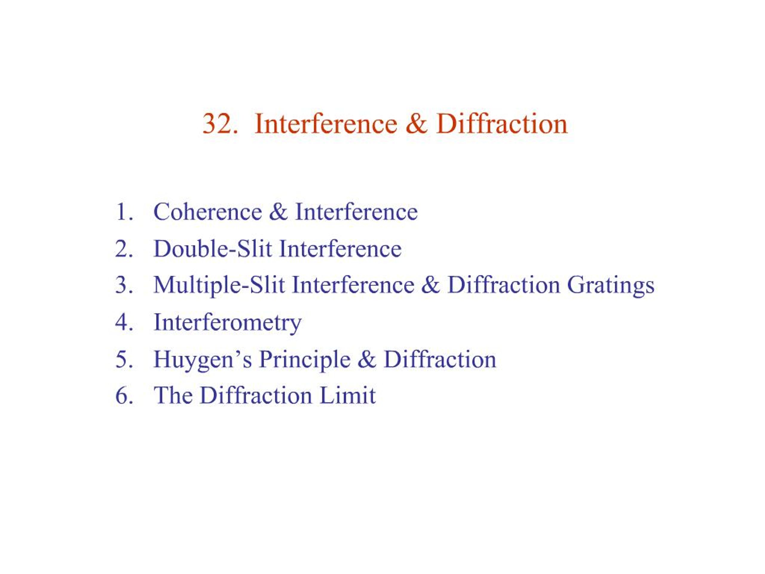 PPT - 32. Interference Diffraction PowerPoint Presentation, free ...