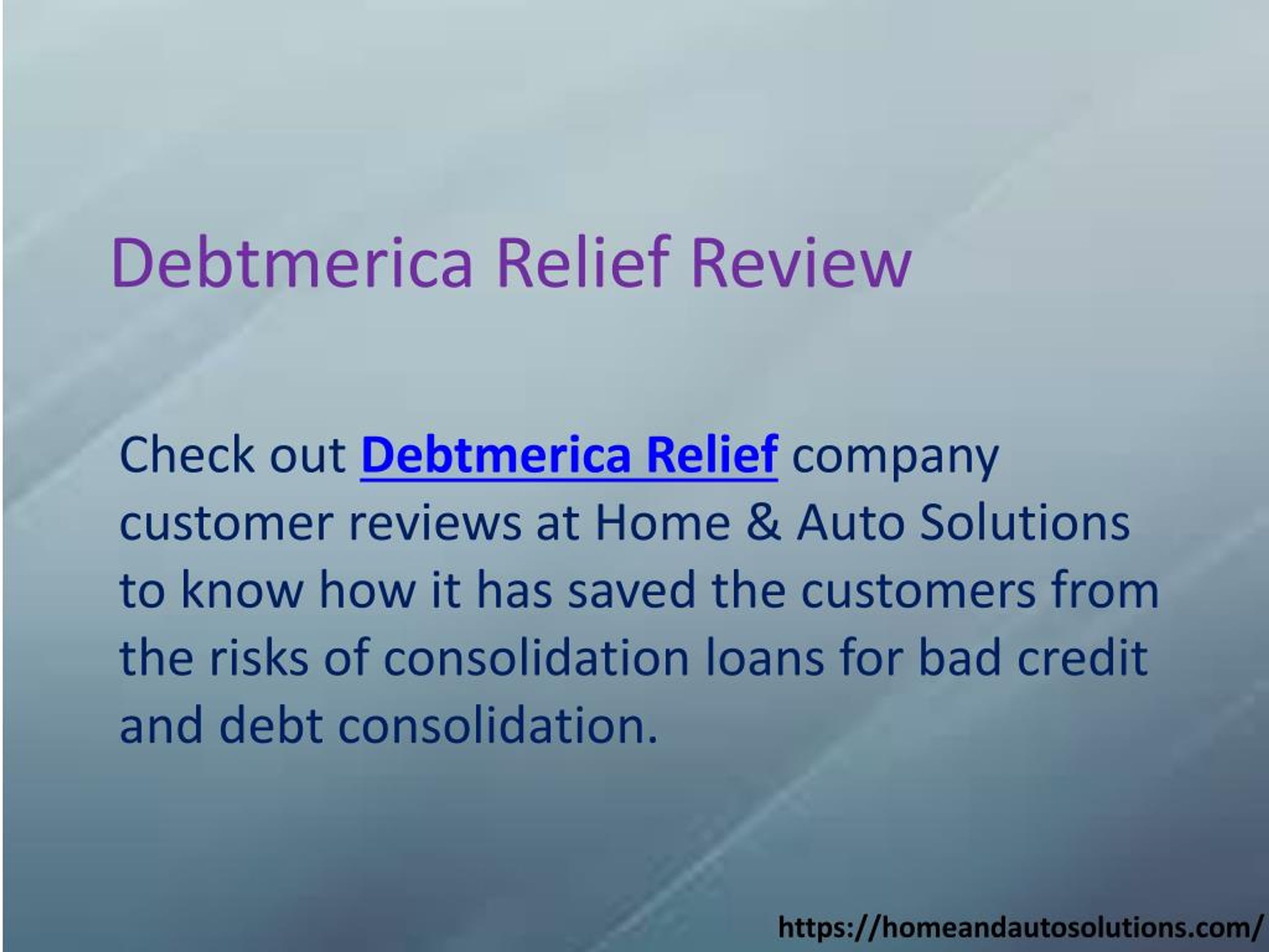 PPT - Debtmerica Relief Review PowerPoint Presentation, free download - ID:7671672