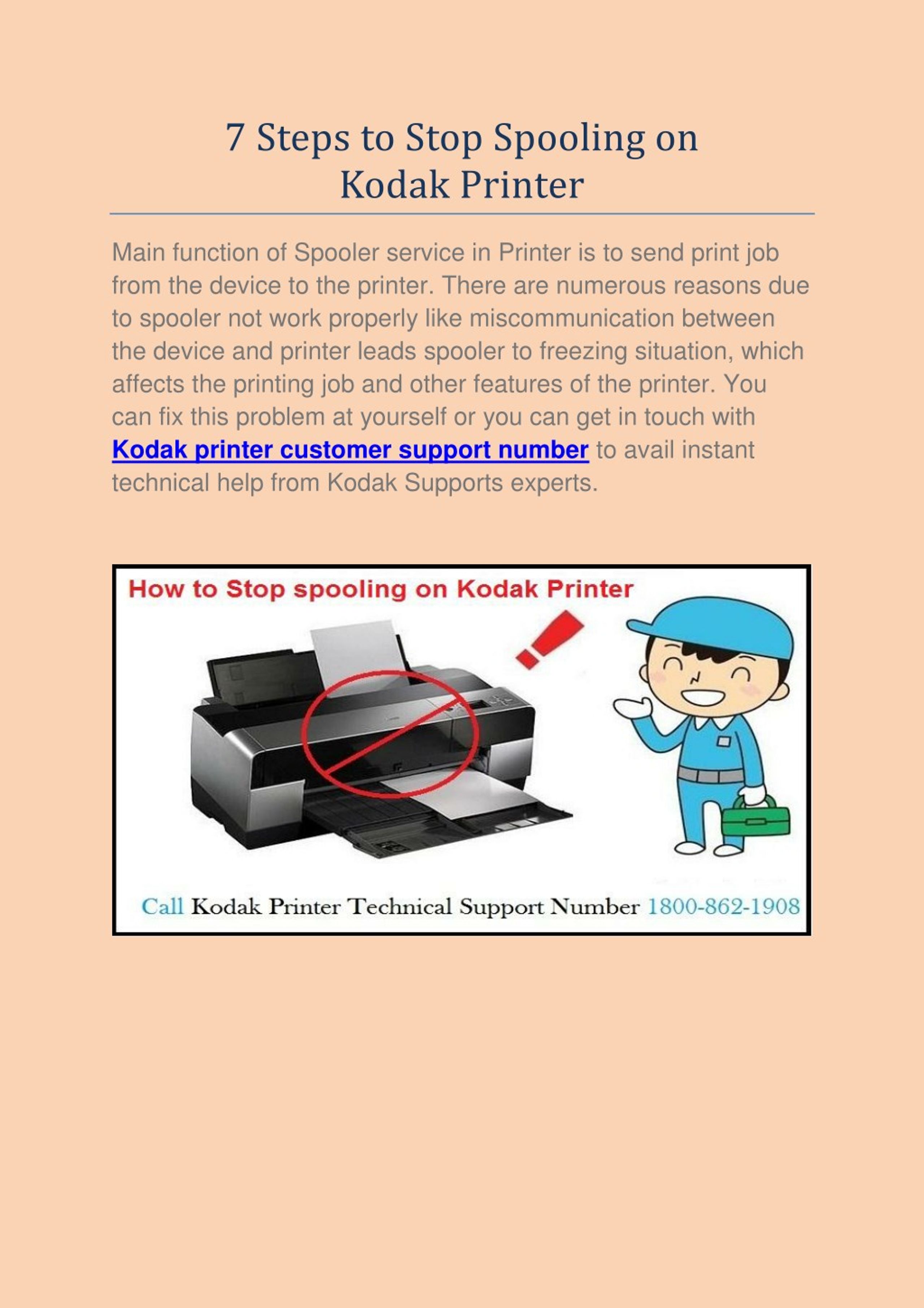 PPT - 7 Steps to Stop Spooling on Kodak Printer PowerPoint Presentation ...