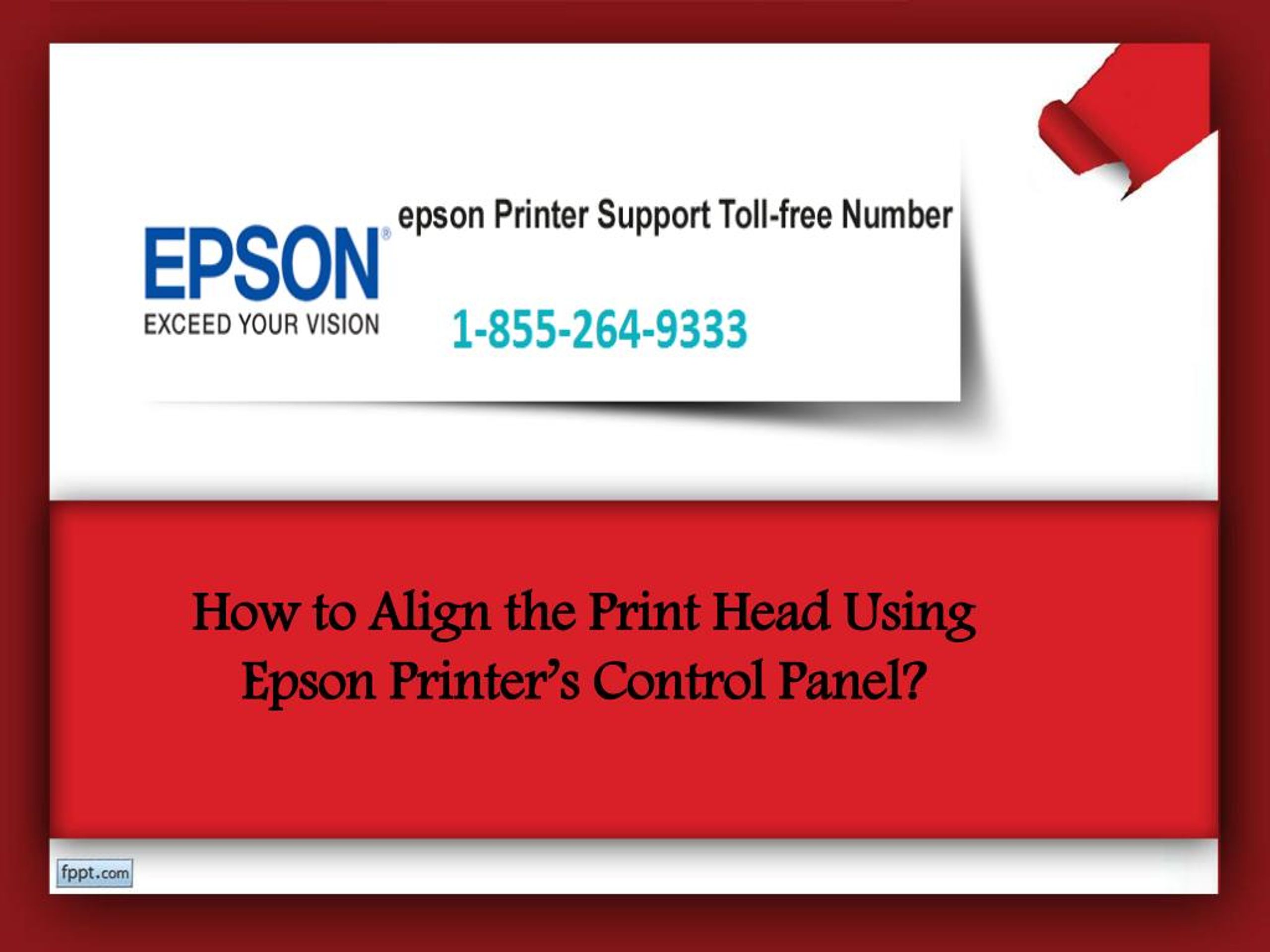 PPT - How to Align the Print Head Using Epson Printer’s Control Panel ...
