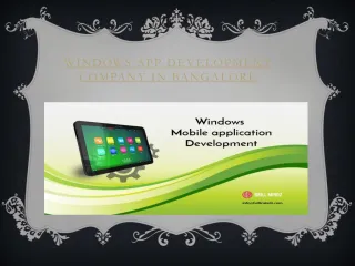 PPT - Windows App Development Services in India PowerPoint Presentation - ID:7177445
