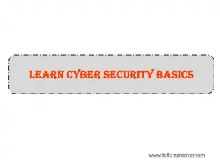 PPT - An Introduction to CYBER SECURITY Basics For Beginner PowerPoint ...