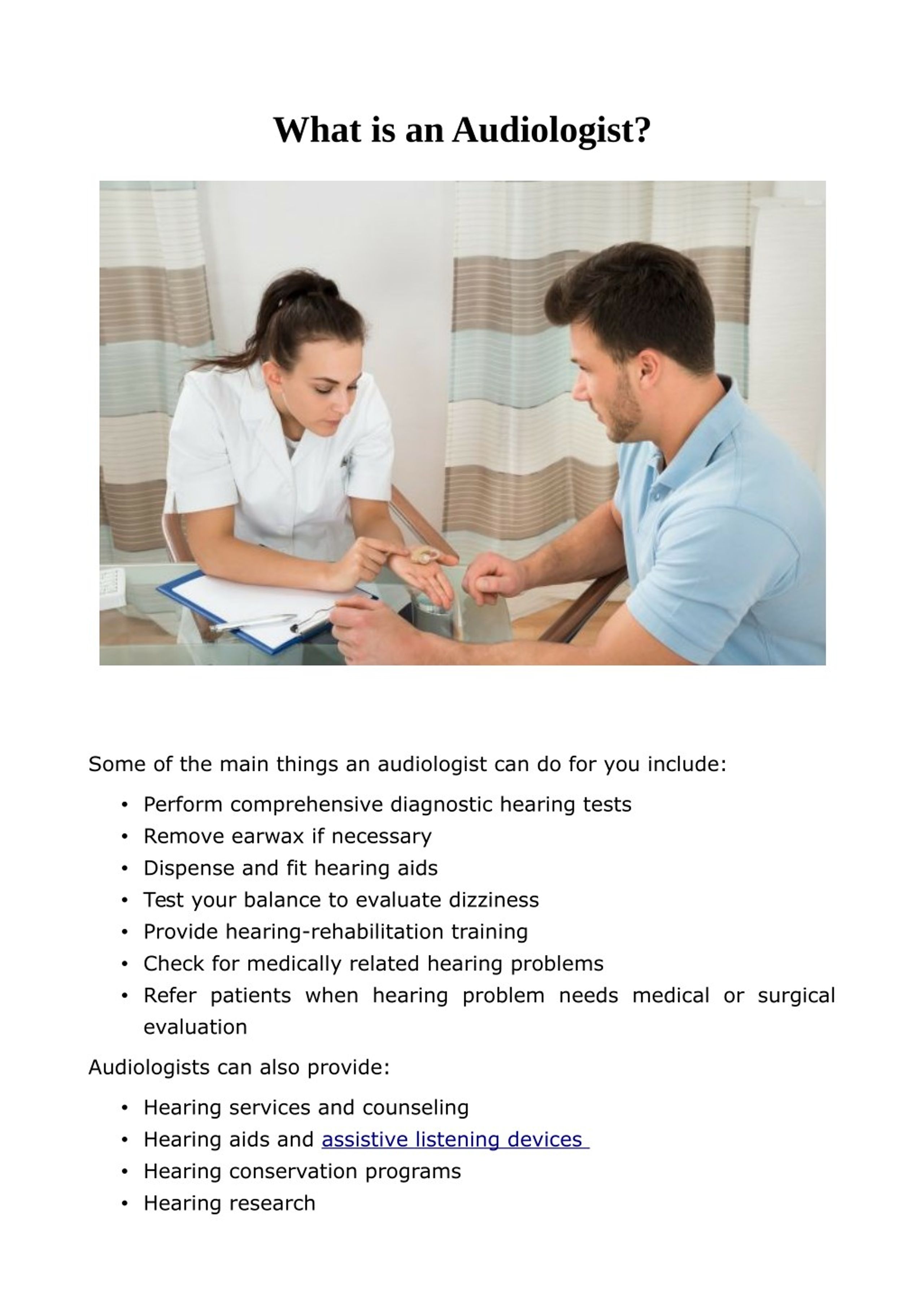 PPT - What is an Audiologist? PowerPoint Presentation, free download ...