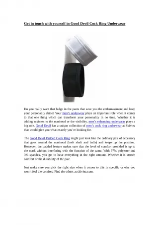 PPT - Be Sporty with Good Devil Underwear PowerPoint Presentation, free ...
